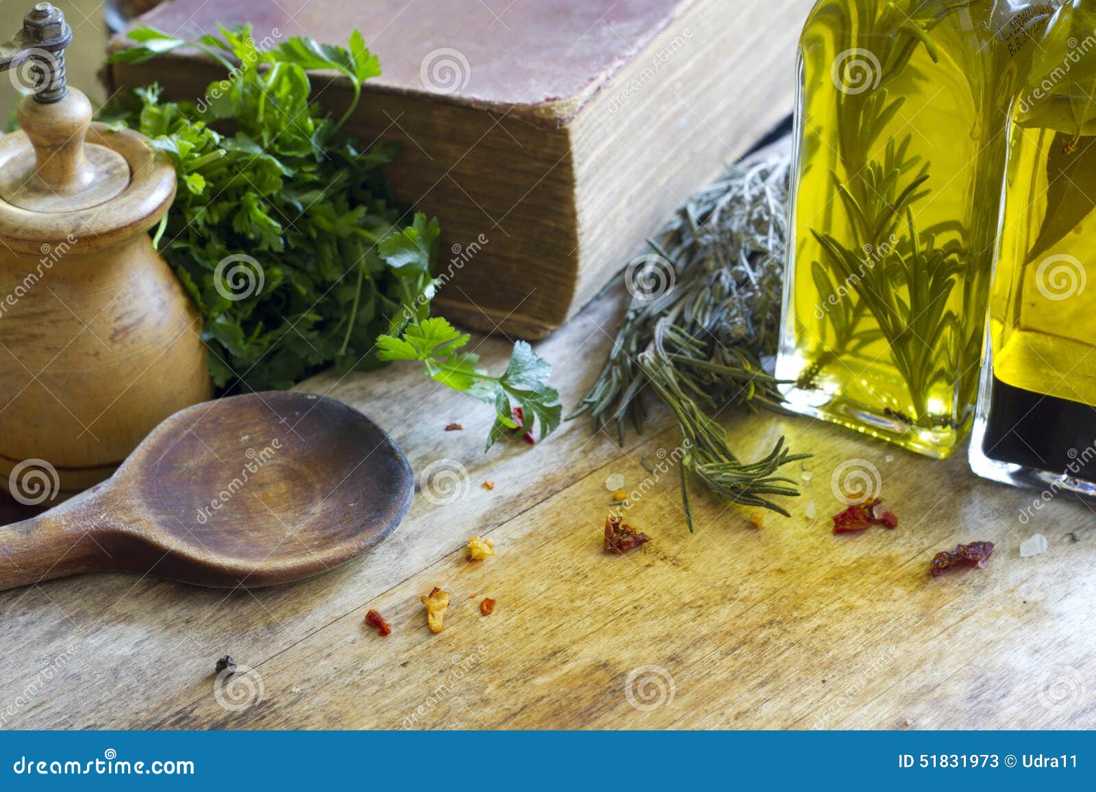 Retro Table in Kitchen Food Abstract Background Stock Image - Image of ...