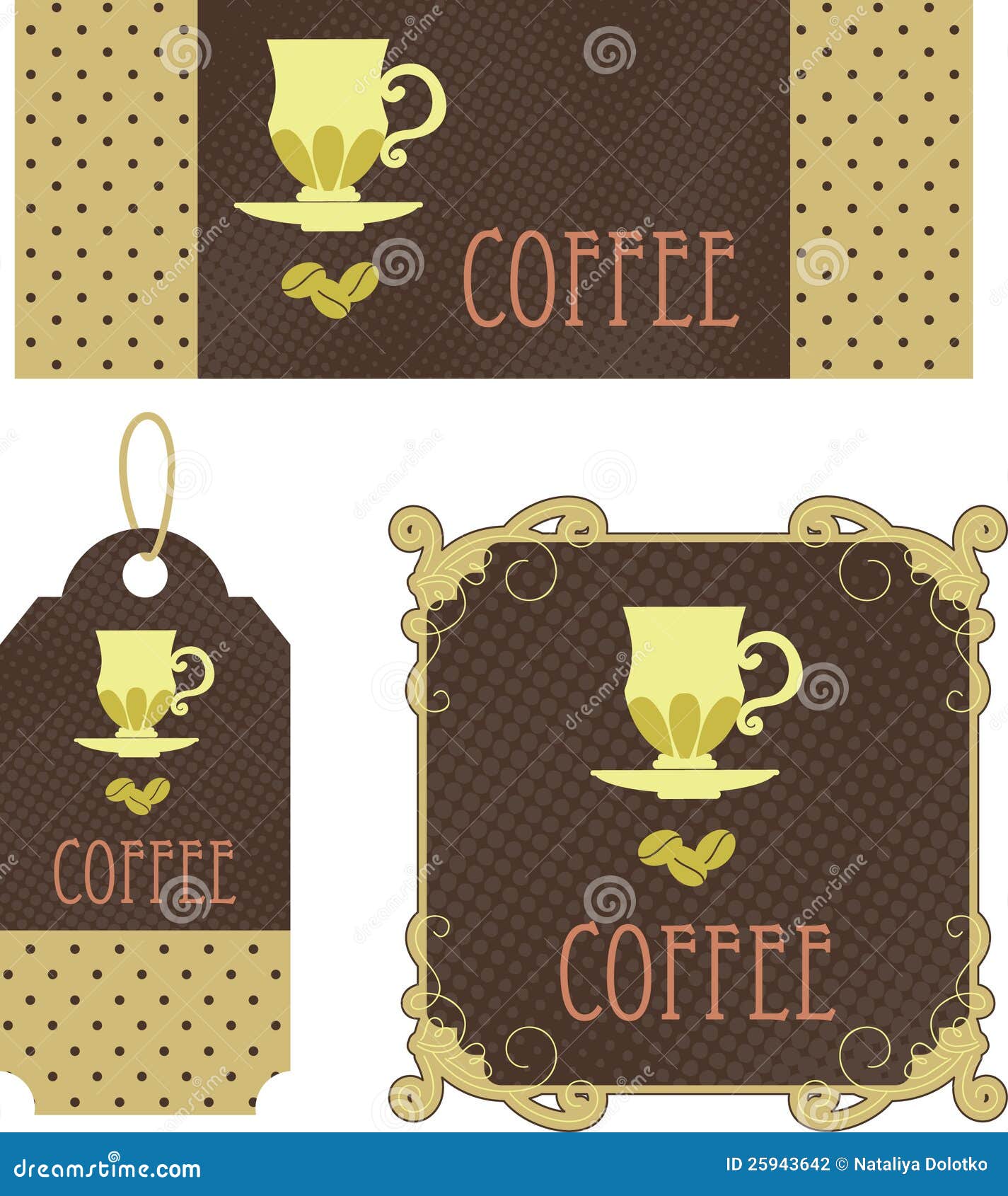 Retro tags coffee stock vector. Illustration of creativity - 25943642