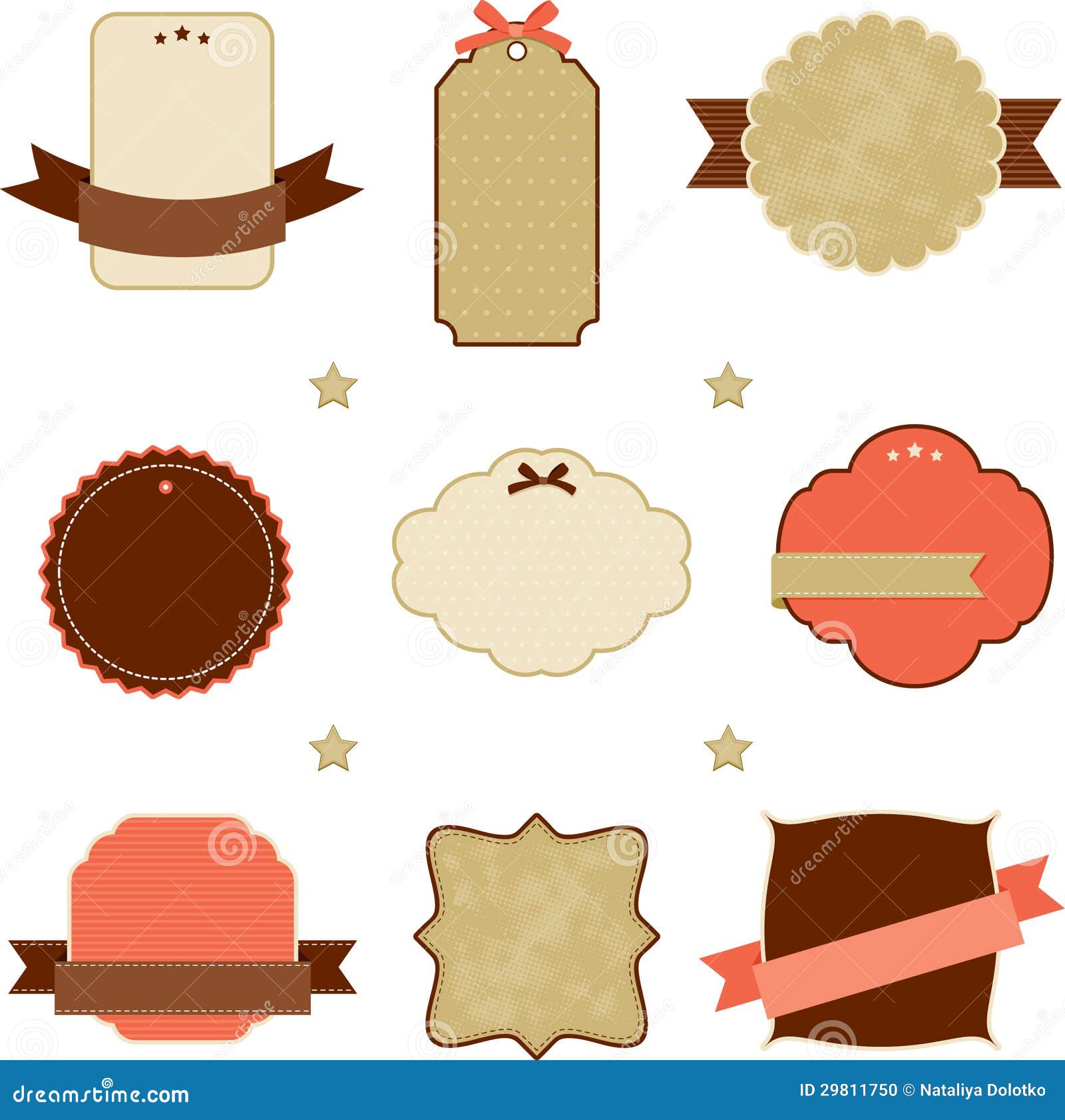 Retro tags stock vector. Illustration of printing, sample - 29811750