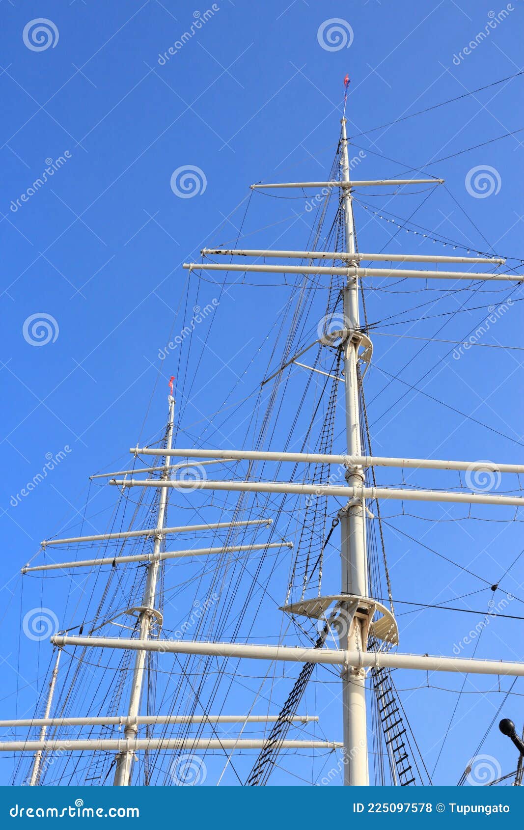 Retro Tall Ship Mast and Rigging Stock Photo - Image of tall, mast ...