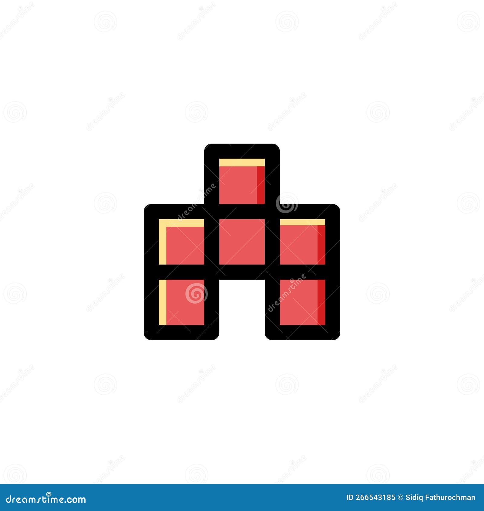 Retro Tank Game Icon stock vector. Illustration of space - 266543185