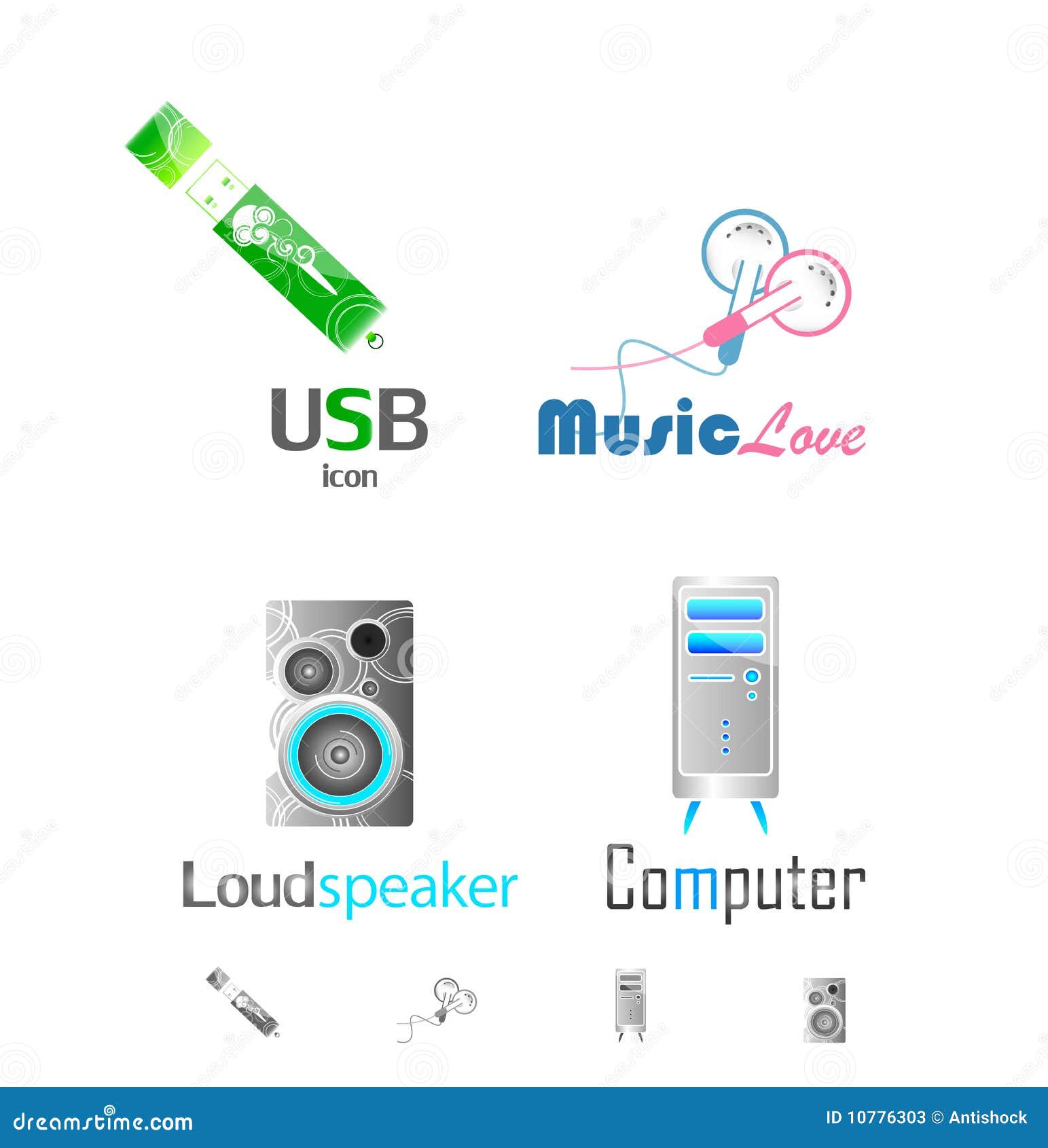 Retro tech icons stock vector. Illustration of modern - 10776303