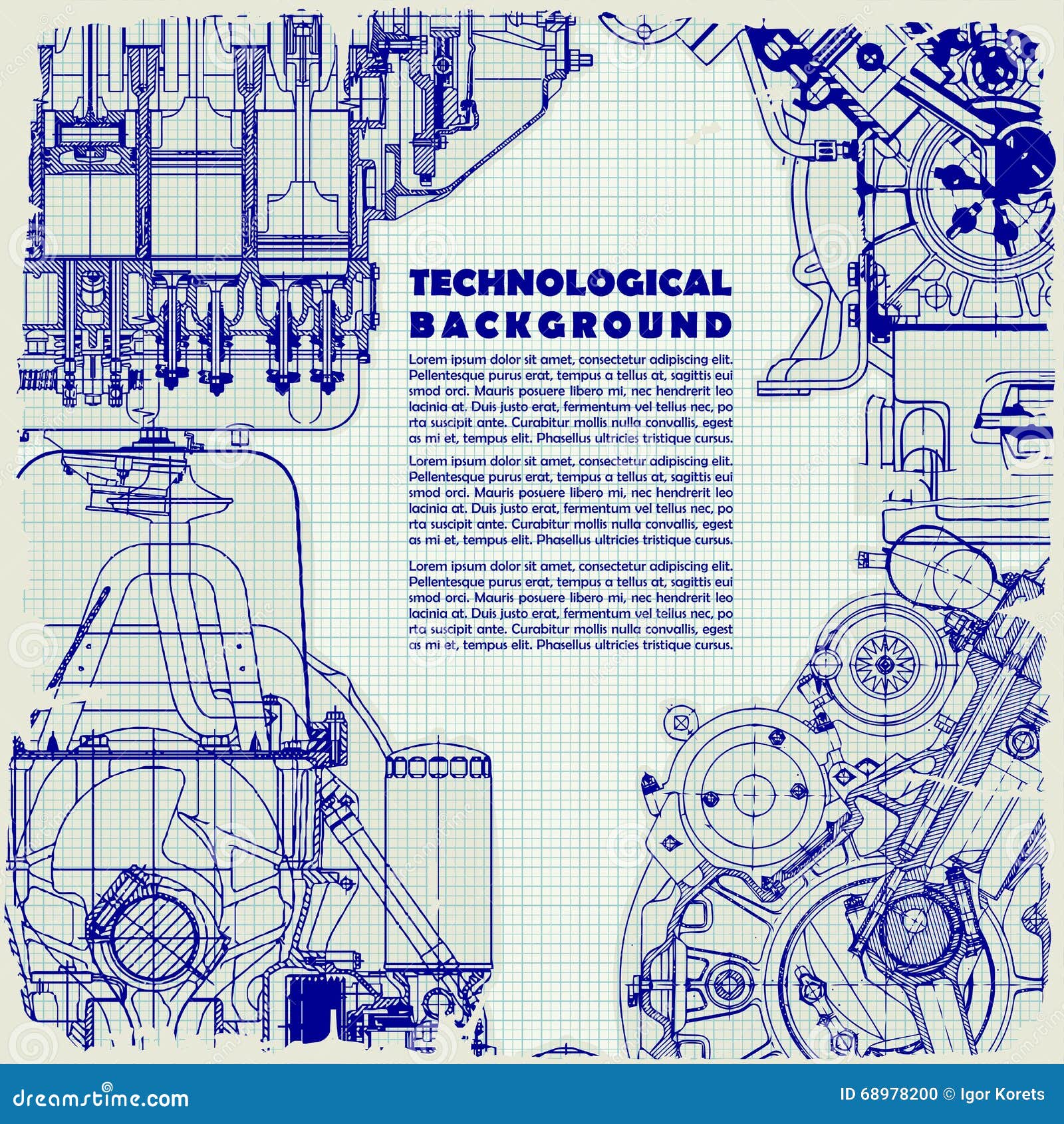 Drawing Engine Seamless Pattern, Background. Seamless Pattern Can Be ...