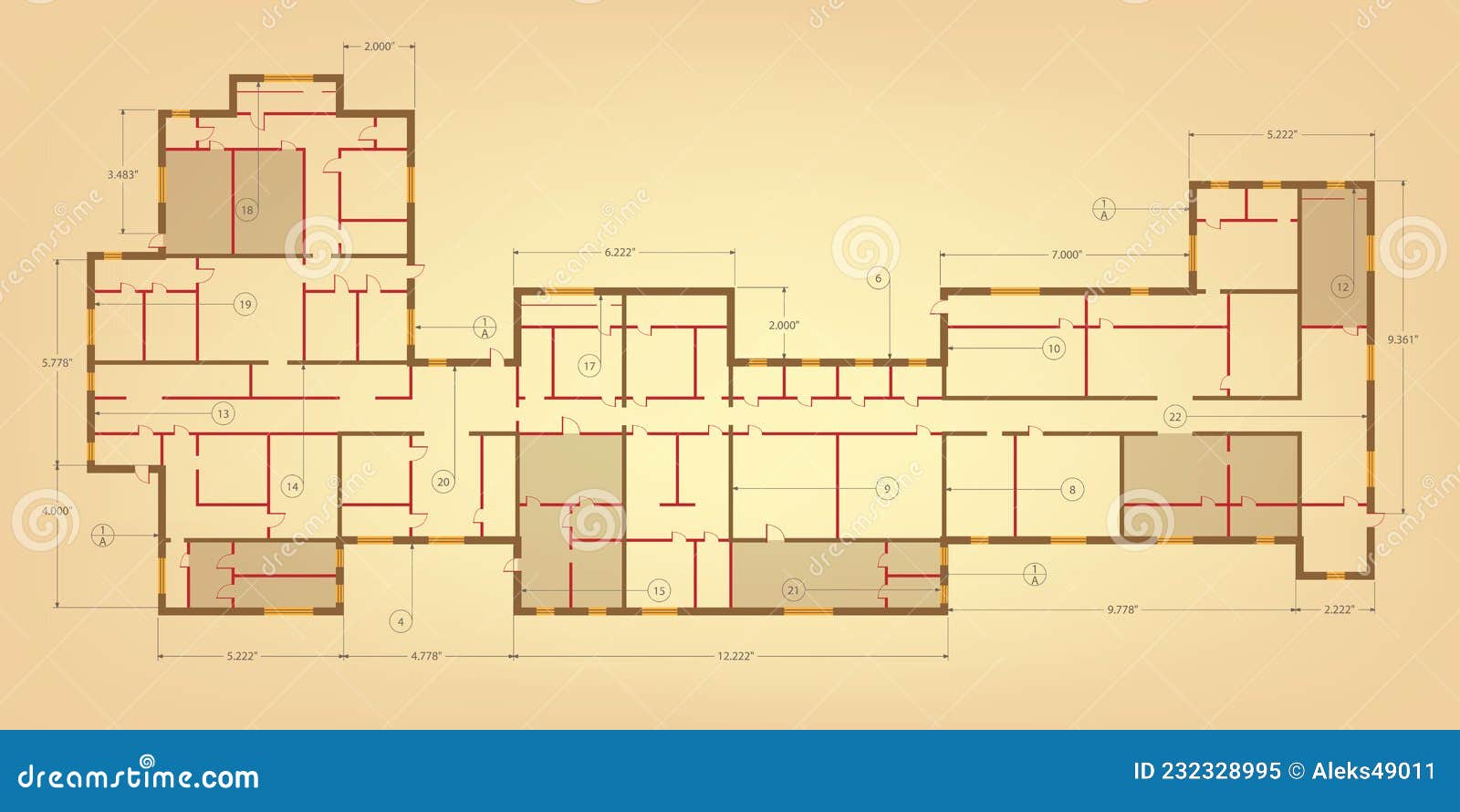 Retro Technical Blueprint.House Architectural Plan .Engineering Project ...