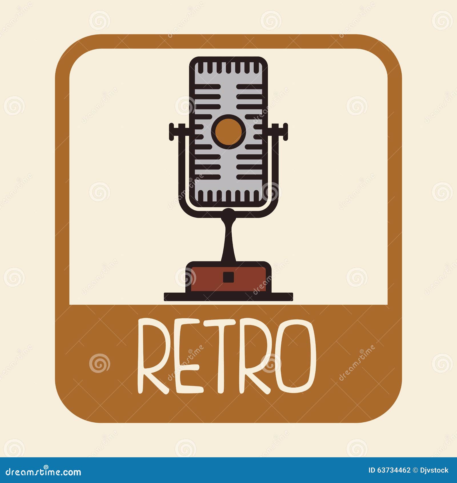 Retro technology design stock vector. Illustration of record - 63734462