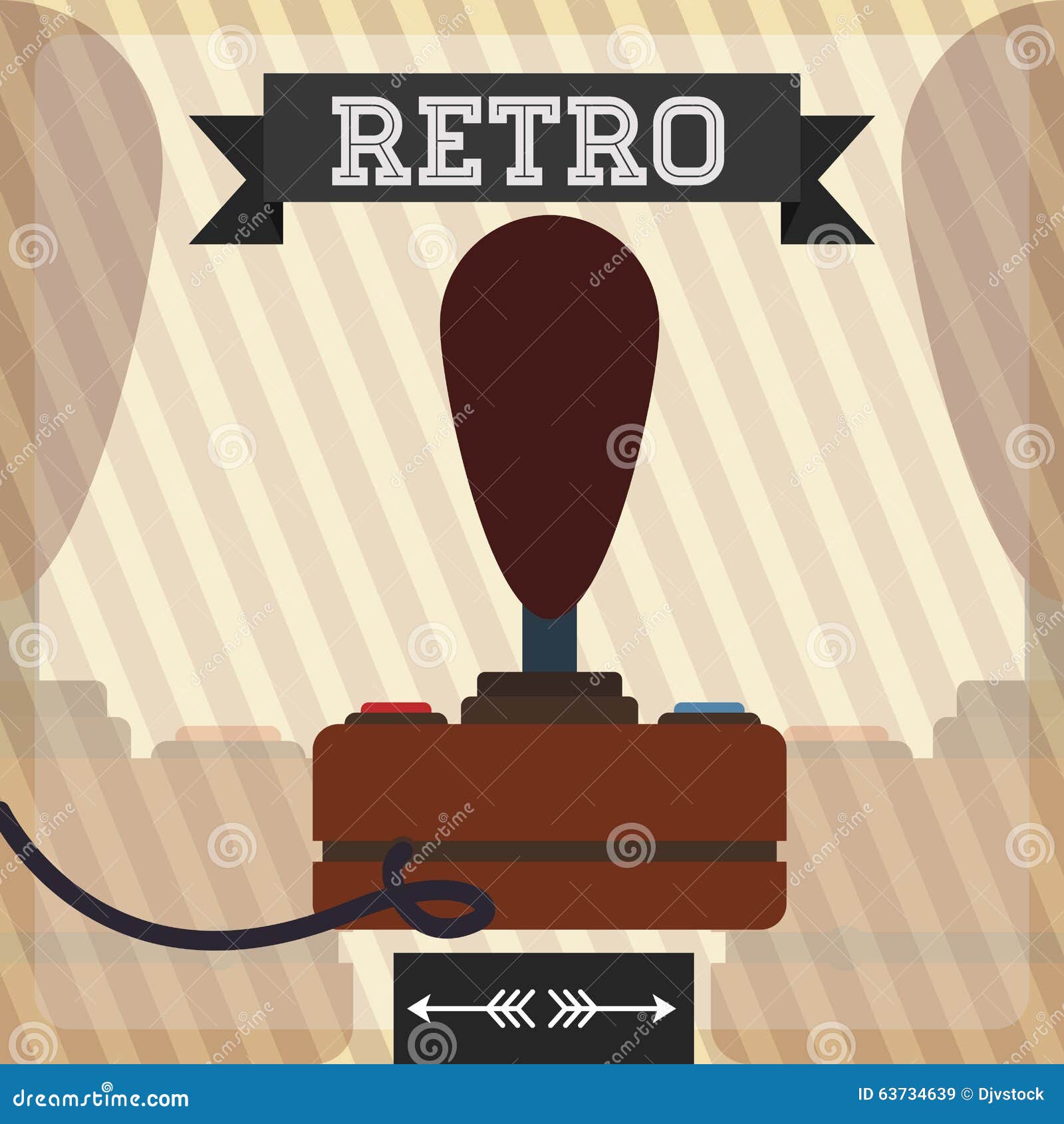 Retro technology design stock vector. Illustration of play - 63734639