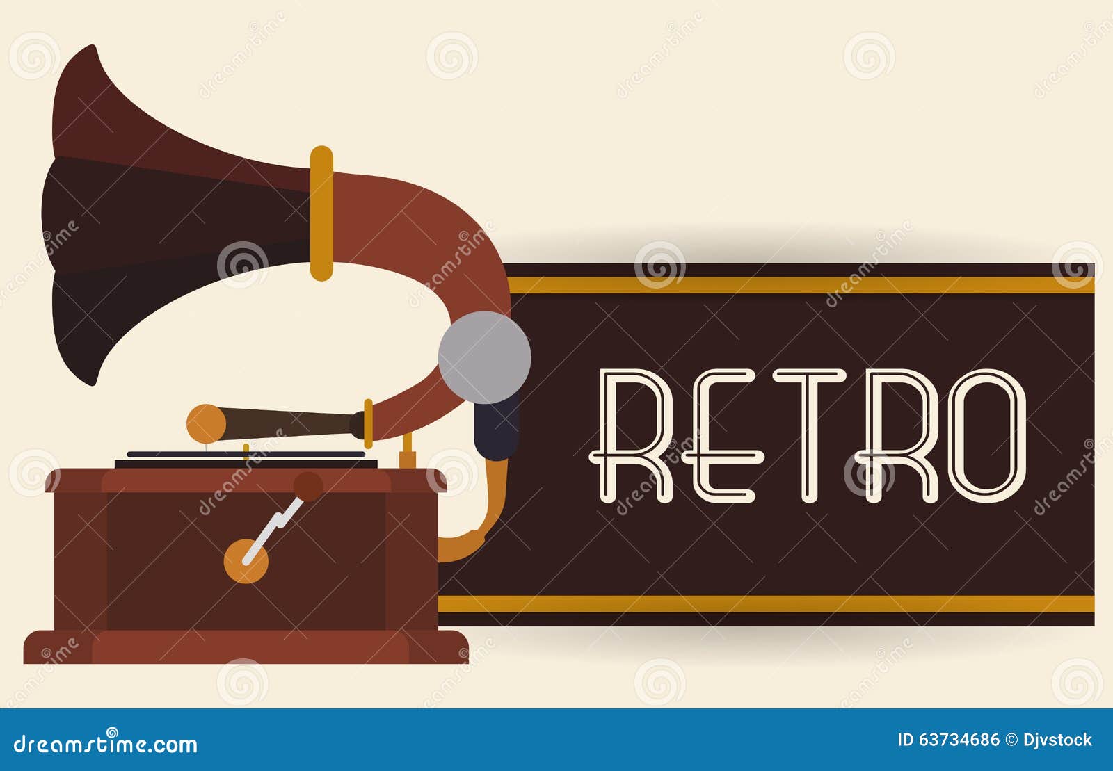 Retro technology design stock vector. Illustration of grunge - 63734686