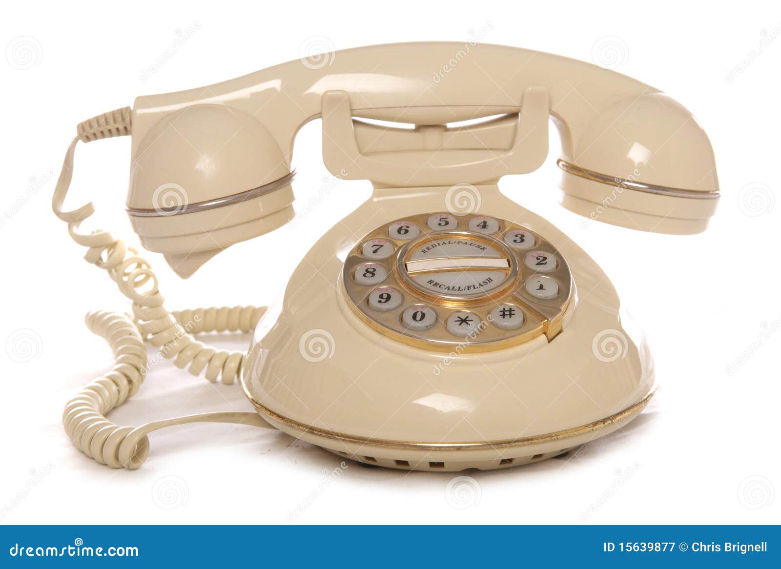 Retro telephone stock image. Image of studio, cream, item - 15639877