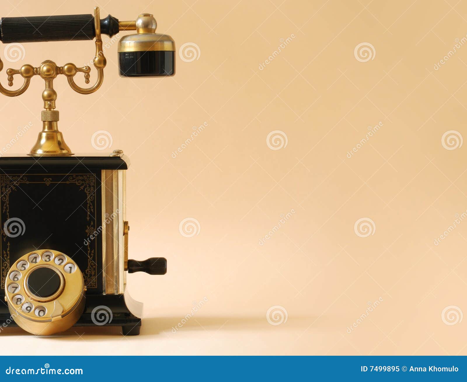 Retro telephone stock image. Image of dial, call, antique - 7499895