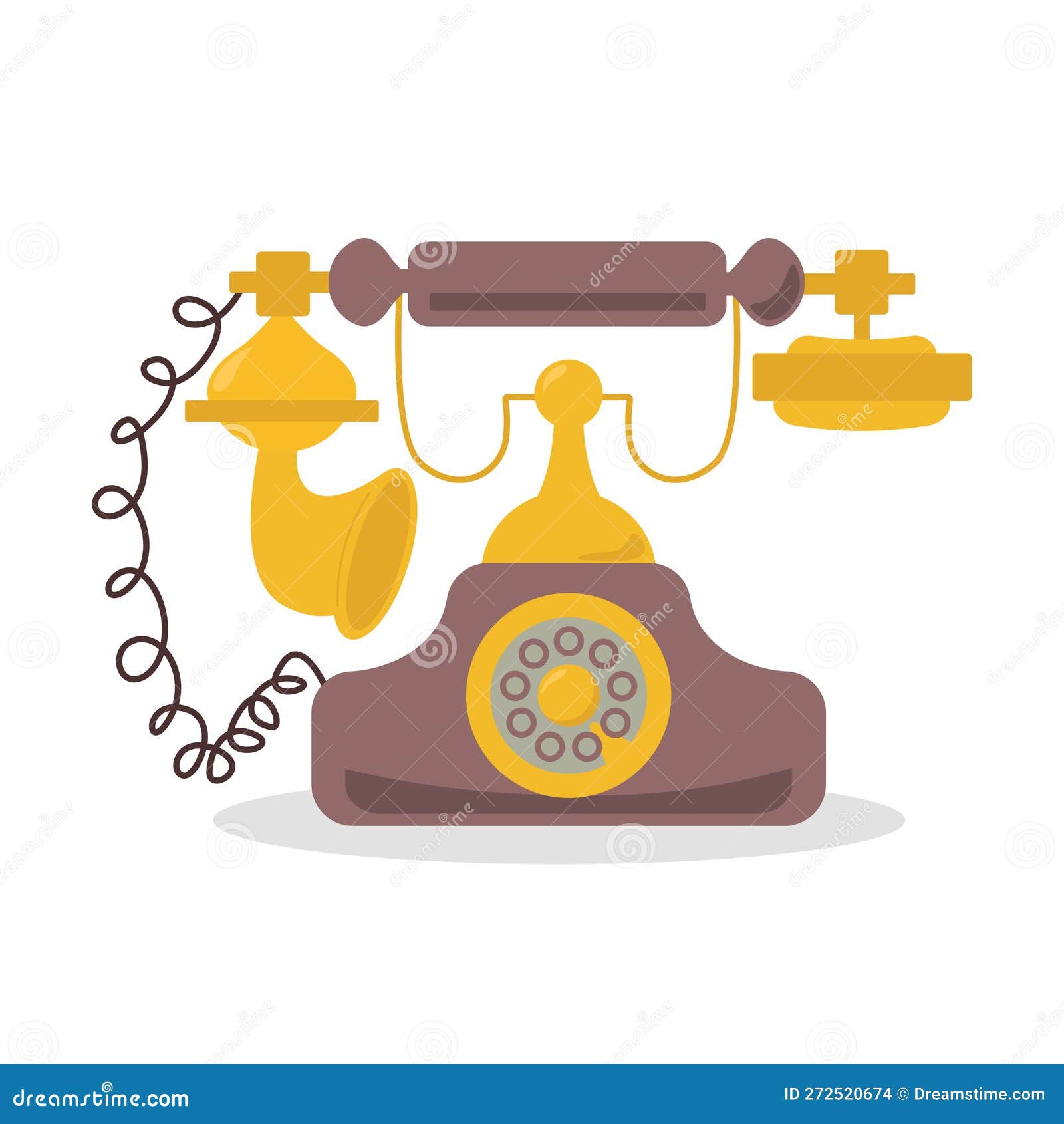 Retro Telephone Icon Vector Illustration Design Isolated Stock Vector ...