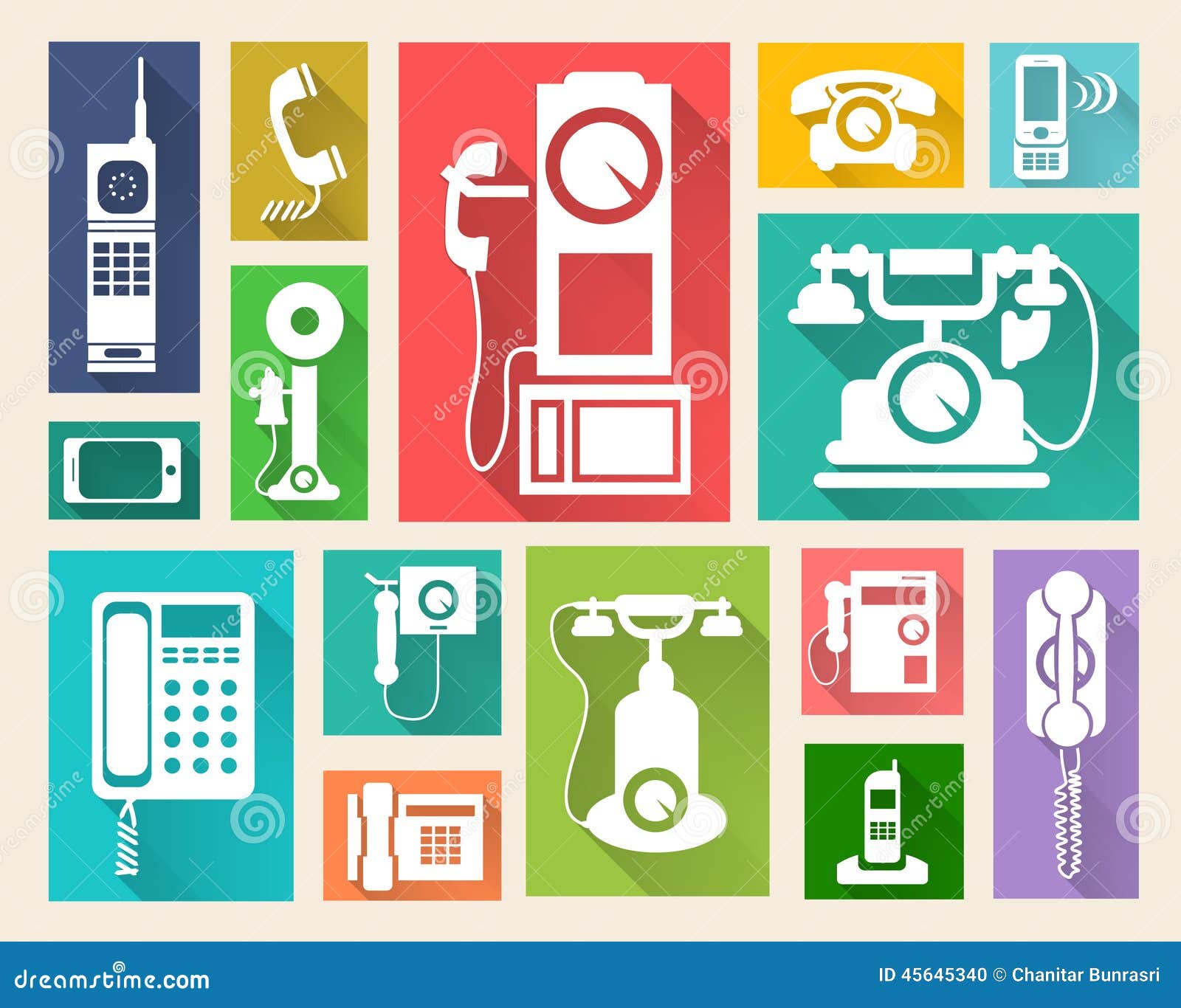 Retro telephone web icon stock vector. Illustration of symbol - 45645340