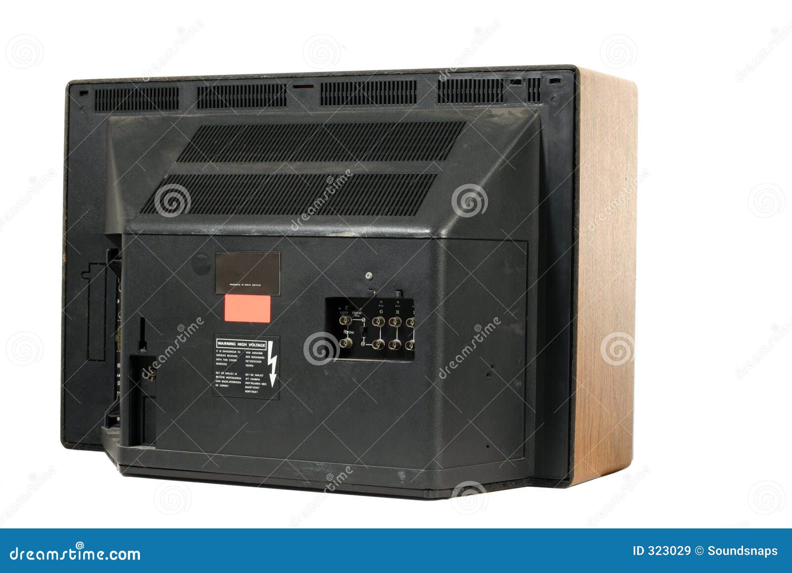 Retro Television Back stock image. Image of valves, professional - 323029