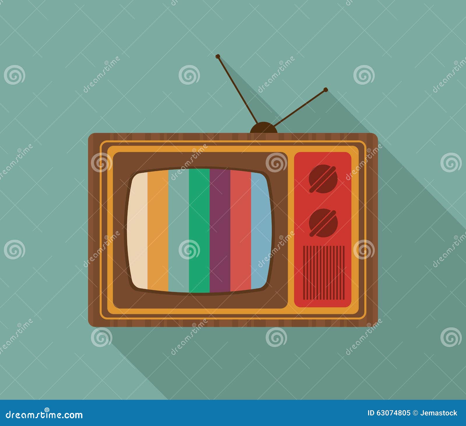 Retro television design stock vector. Illustration of oldfashioned ...