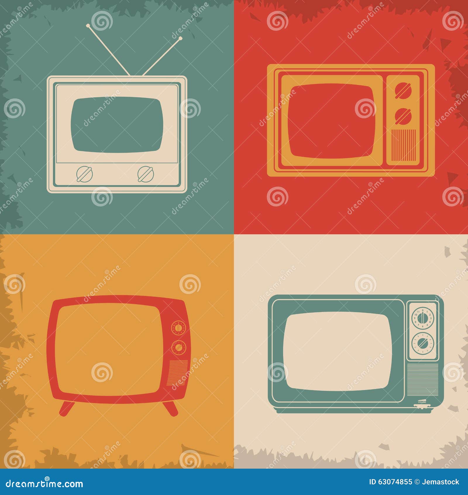 Retro television design stock vector. Illustration of electrical - 63074855
