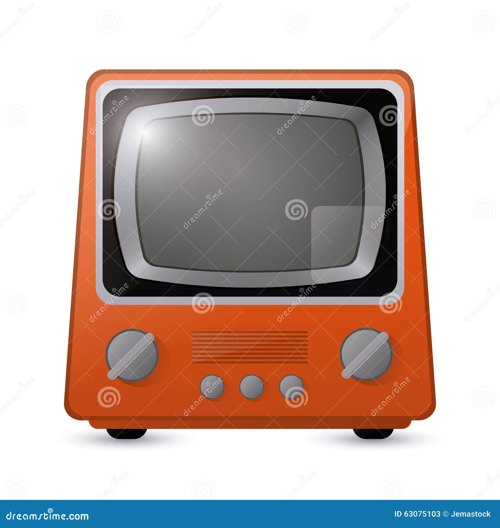 Retro television design stock vector. Illustration of program - 63075103