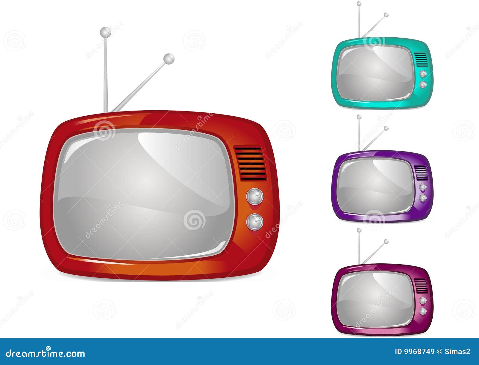 Retro Television From The Fifties, Old Fashioned Vintage Living Room ...