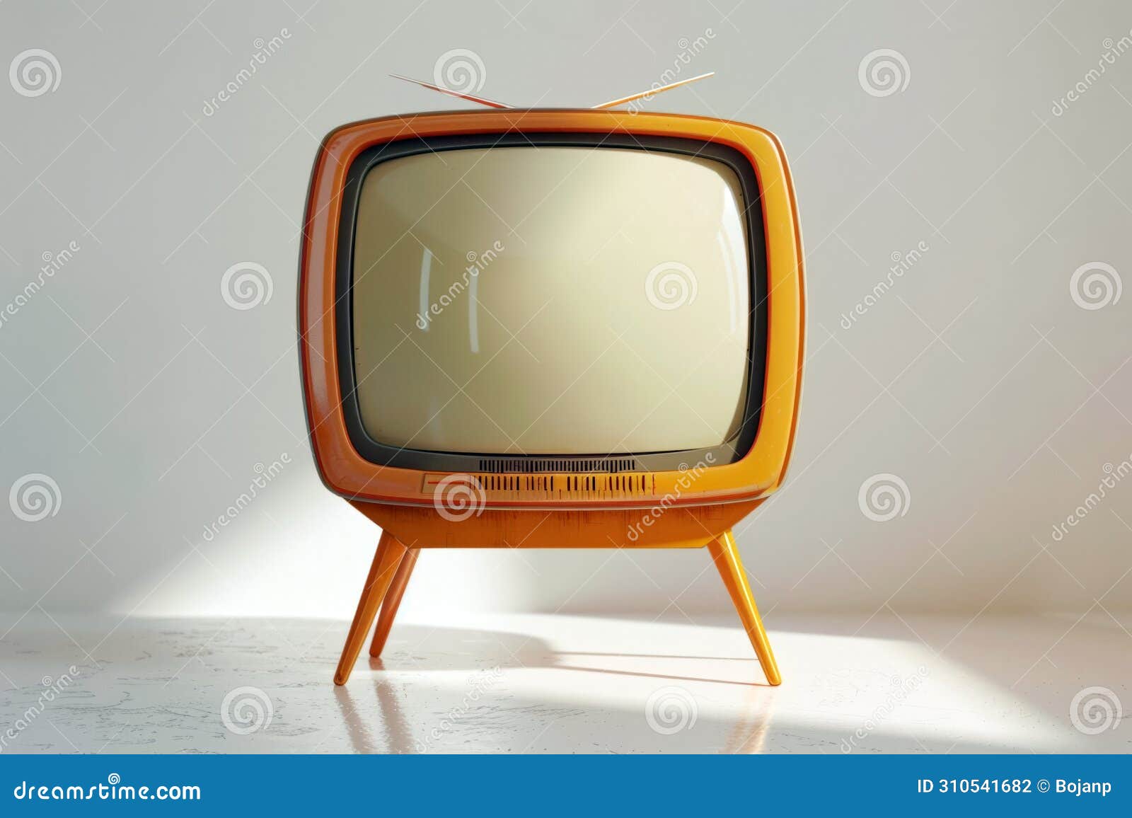 Retro Television Set for on Gray Bakground Nostalgic Viewing. AI ...