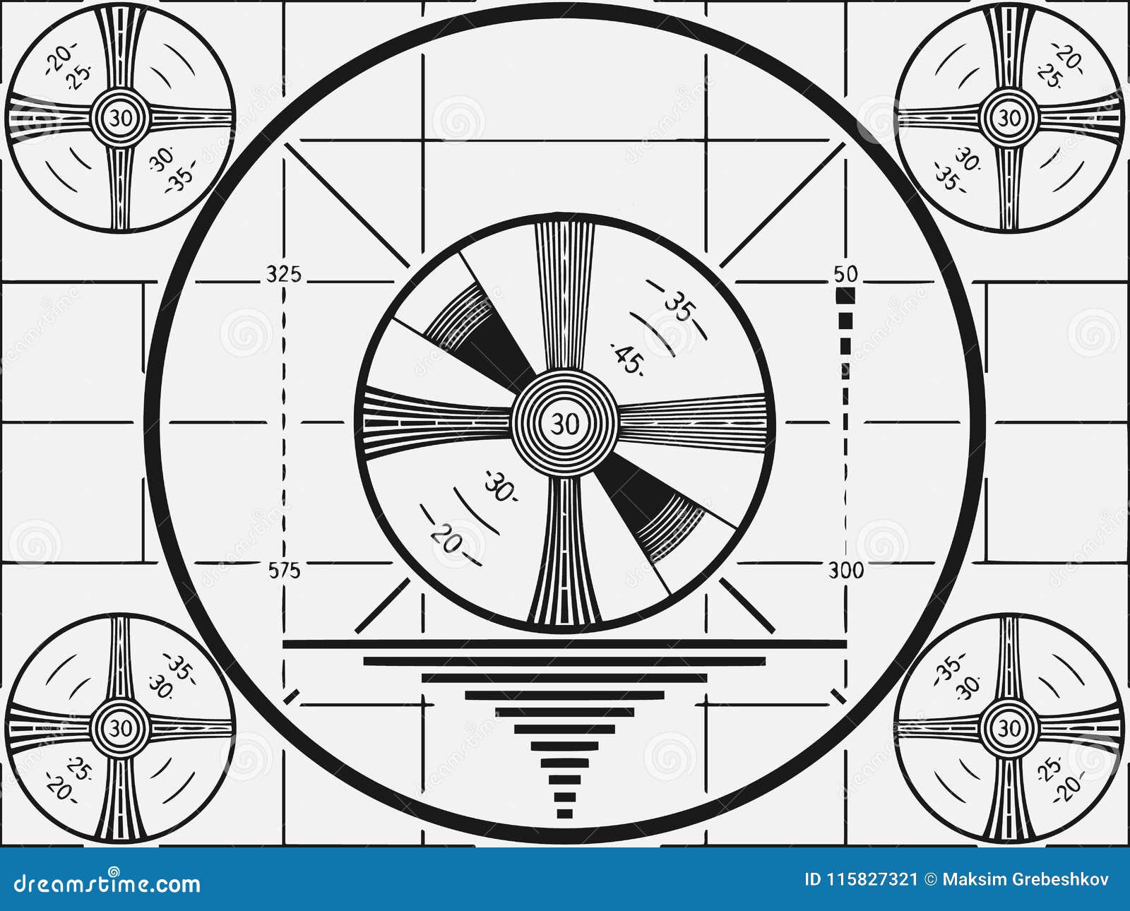 Television Test Pattern stock vector. Illustration of abstract - 115827321