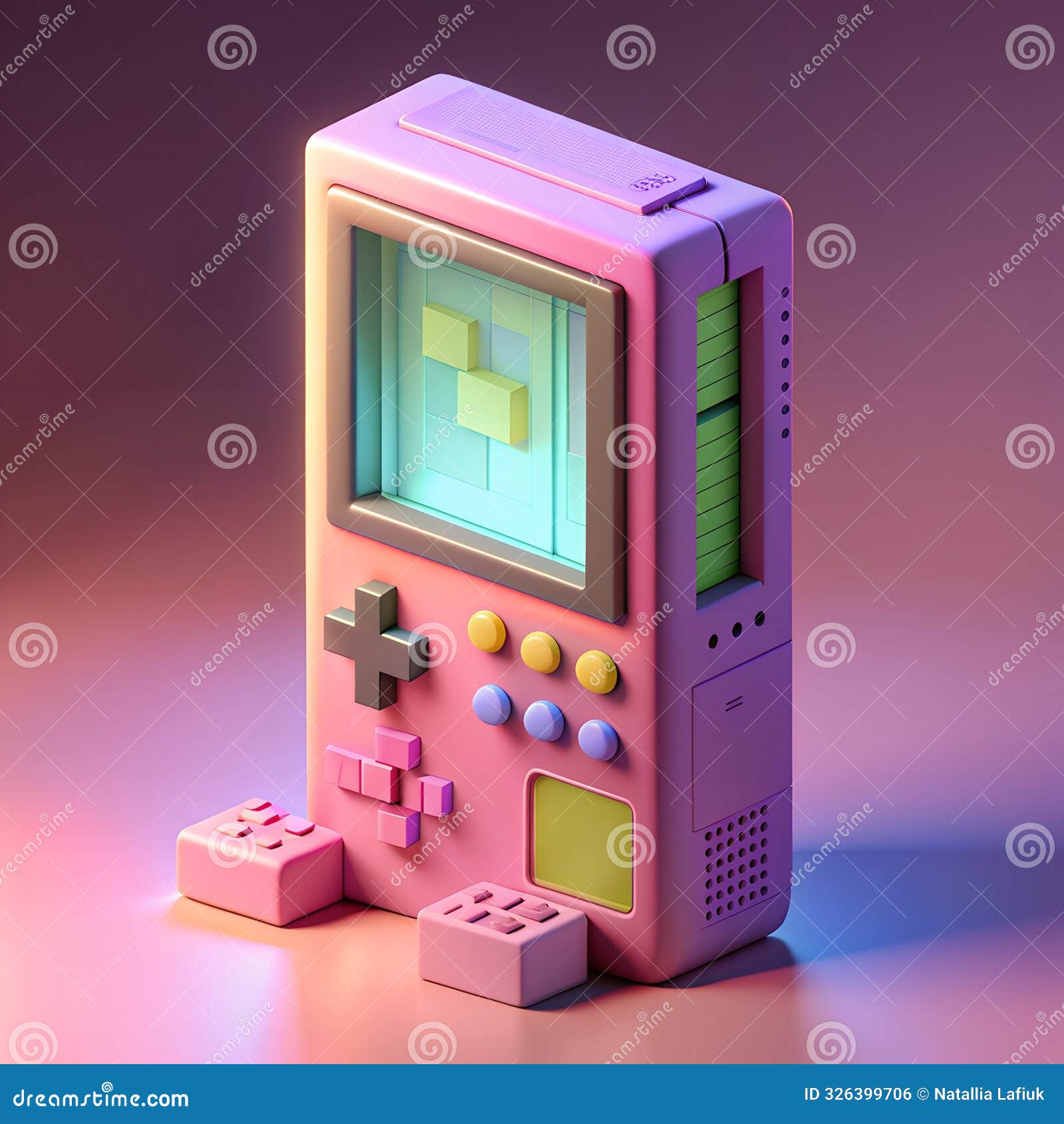 Retro Tetris Like Brick Game Glitchy Rgb Background Pattern Stock ...