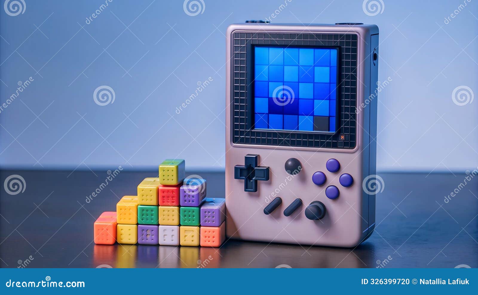Retro Tetris Like Brick Game Glitchy Rgb Background Pattern Stock ...