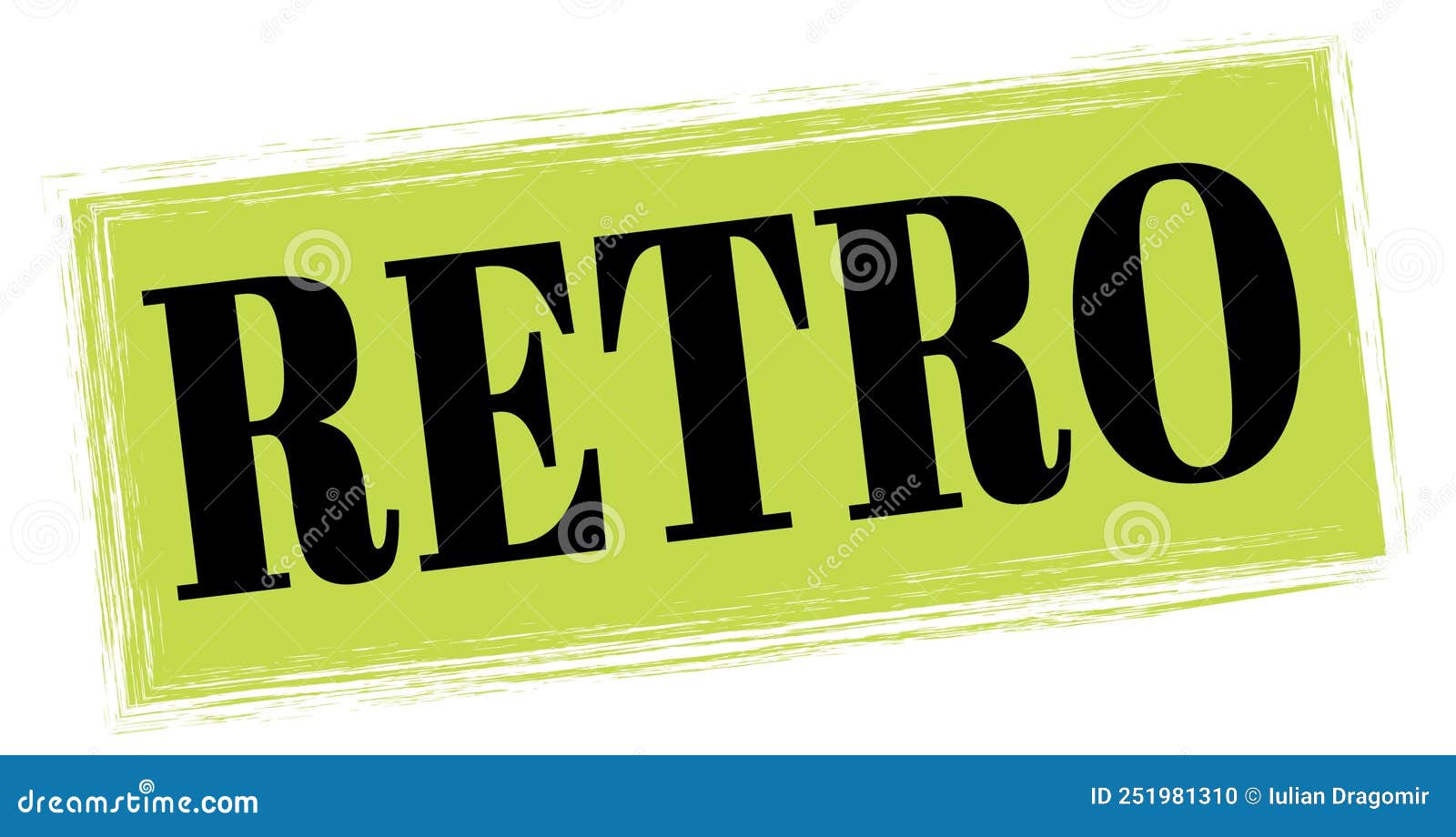 RETRO Text Written on Green-black Stamp Sign Stock Illustration ...