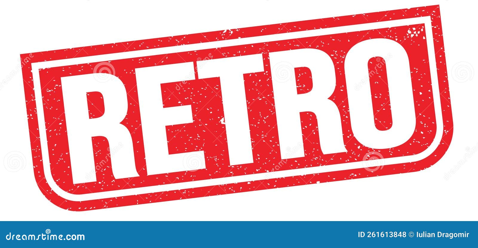 RETRO Text Written on Red Stamp Sign Stock Illustration - Illustration ...