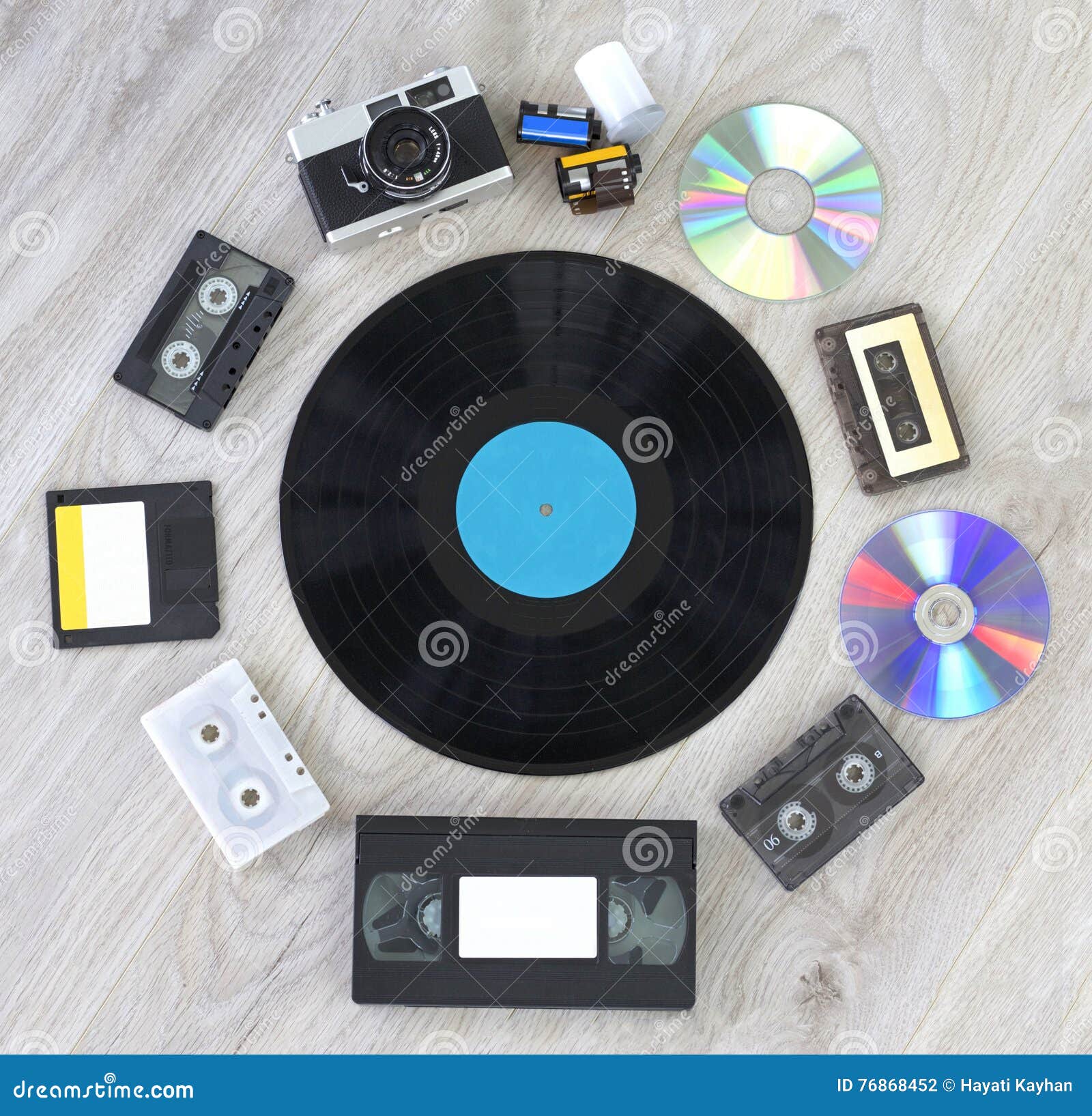 Retro Thing, Camera, Film, Floppy Disc, Vinyl Record Disc, Audio ...