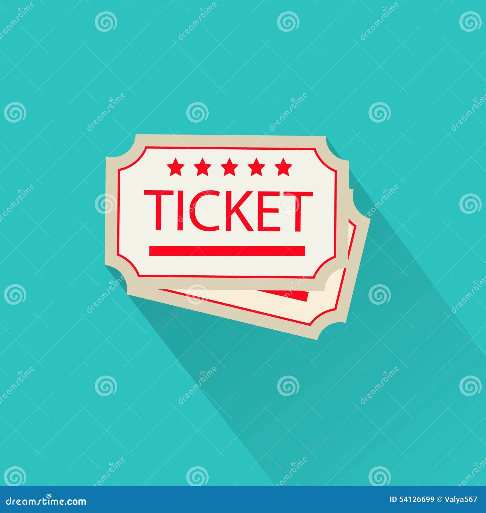 Retro Tickets Icon, Vector Illustration Stock Vector - Illustration of ...