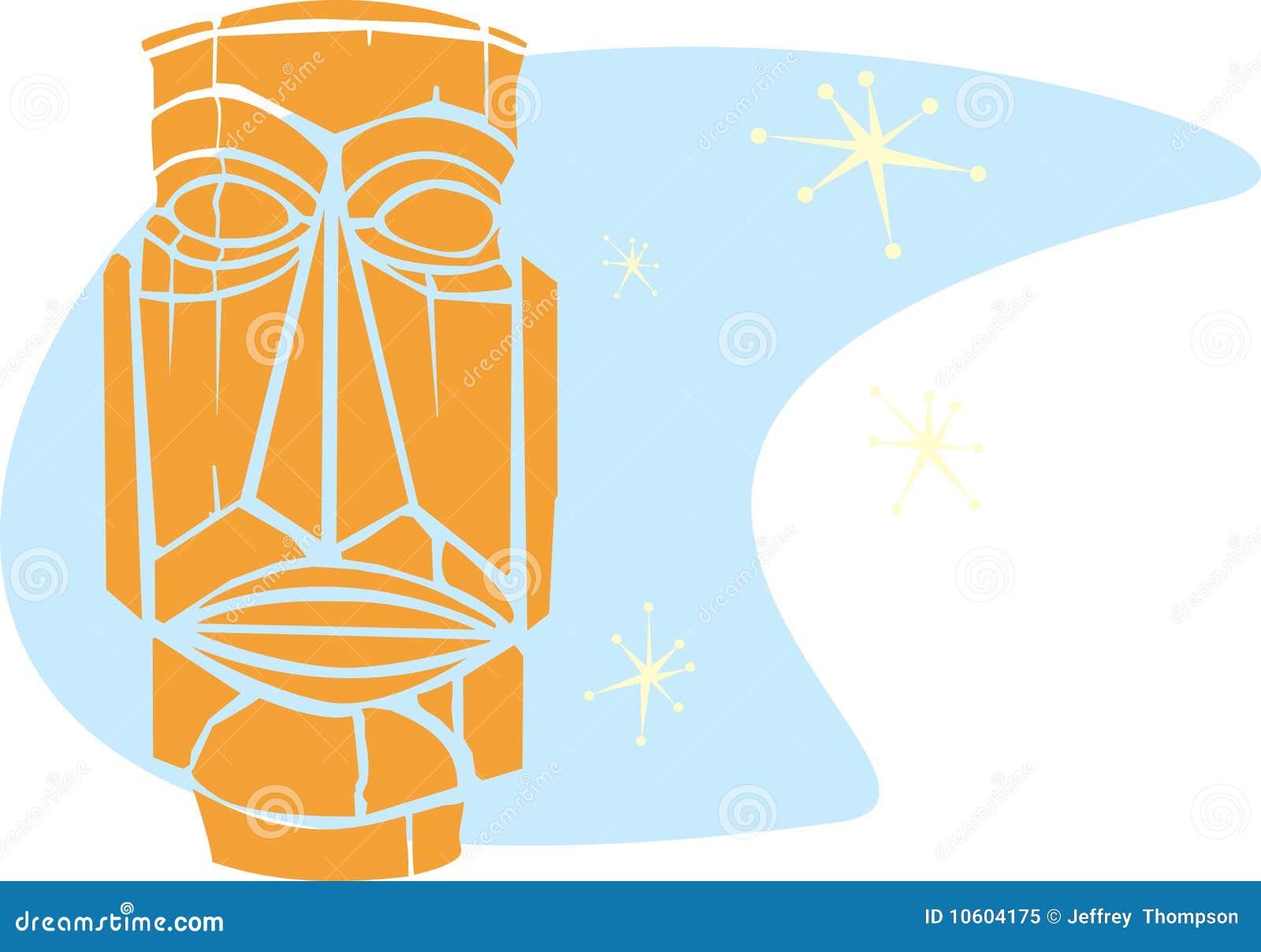 Retro Tiki #2 stock vector. Illustration of worship, drink - 10604175