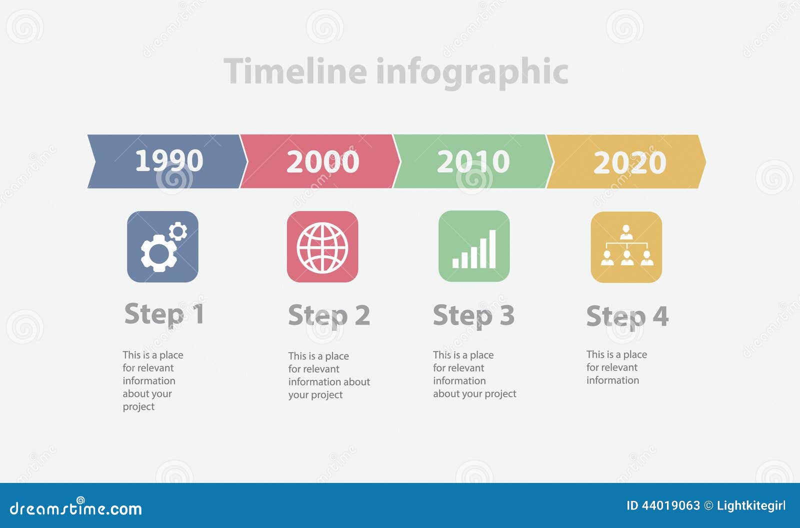 Retro Timeline Infographic, Design Template Stock Illustration ...