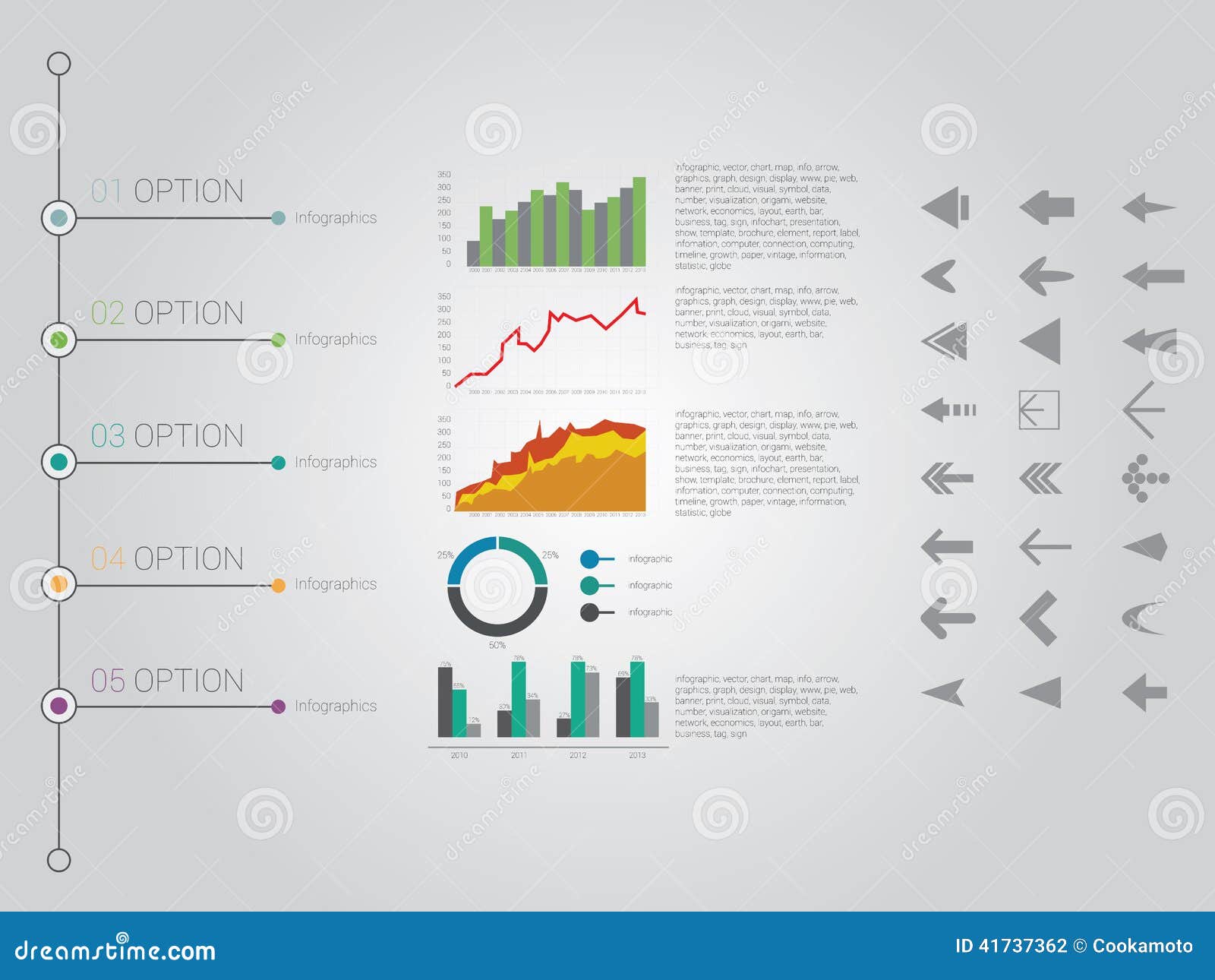 Retro Timeline Infographic, Vector Design Template Stock Vector ...