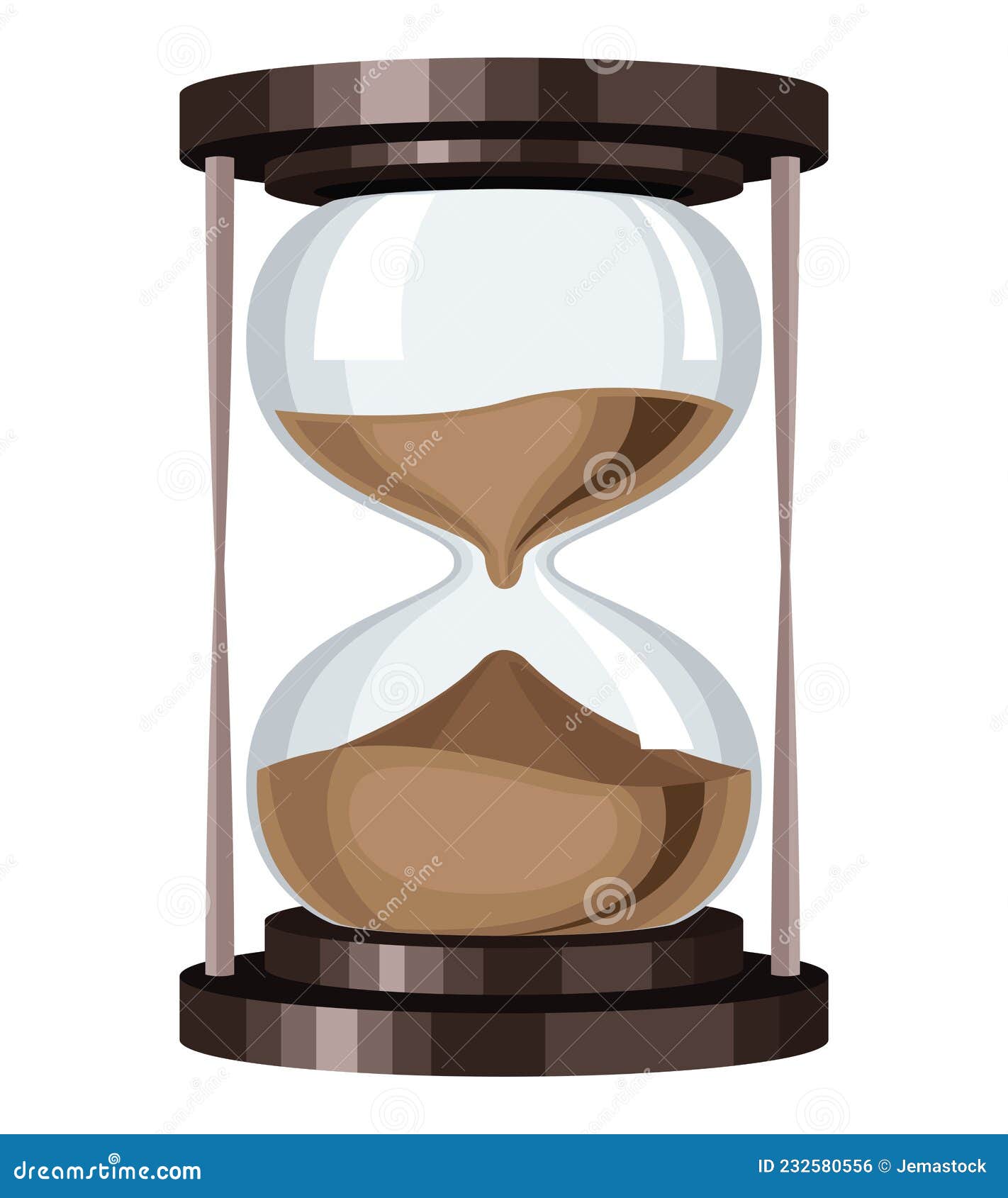 Retro timer hourglass stock vector. Illustration of countdown - 232580556