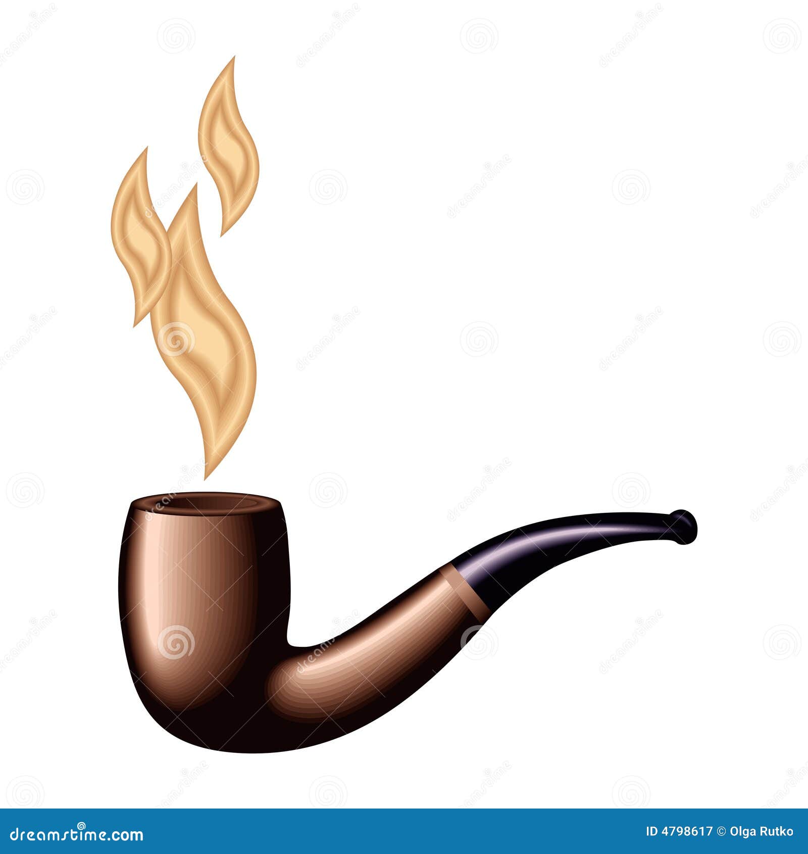 Retro tobacco pipe vector stock vector. Illustration of adult - 4798617