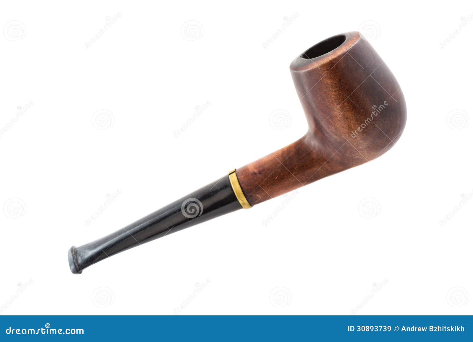Retro Tobacco Pipe on a White Background Stock Image - Image of ...