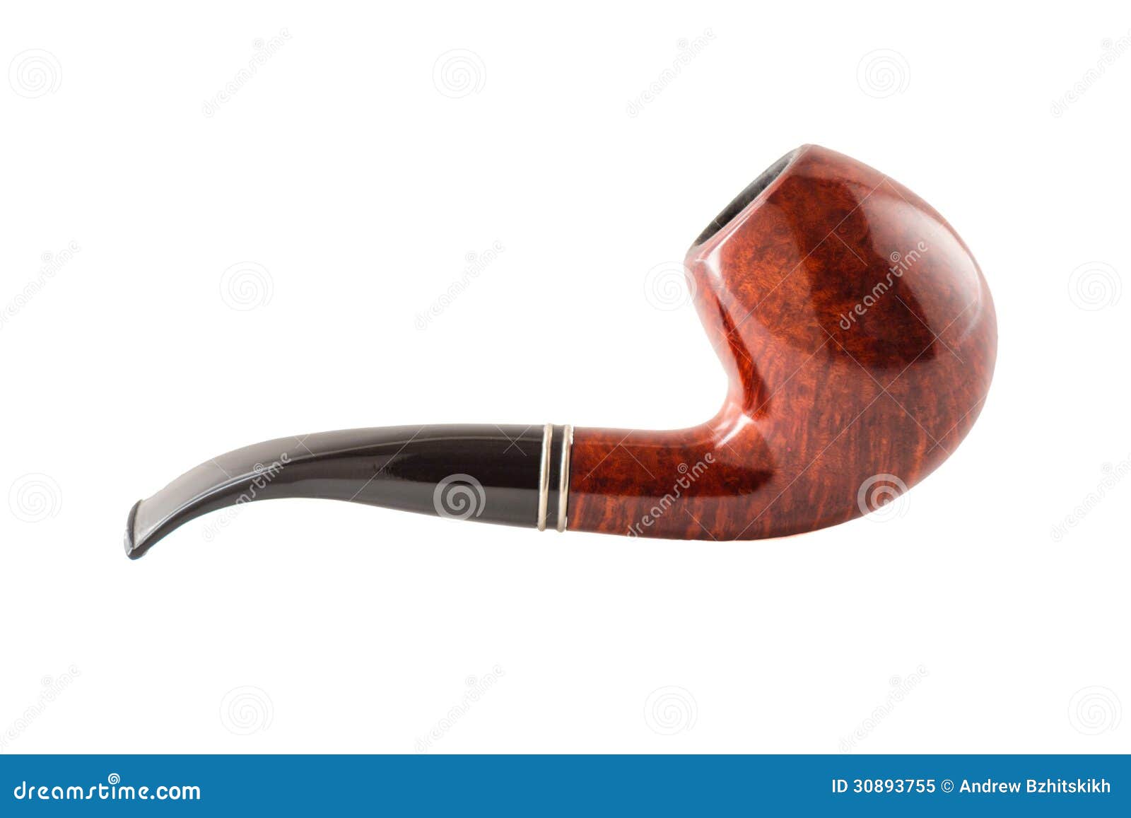 Retro Tobacco Pipe on a White Background Stock Image - Image of product ...
