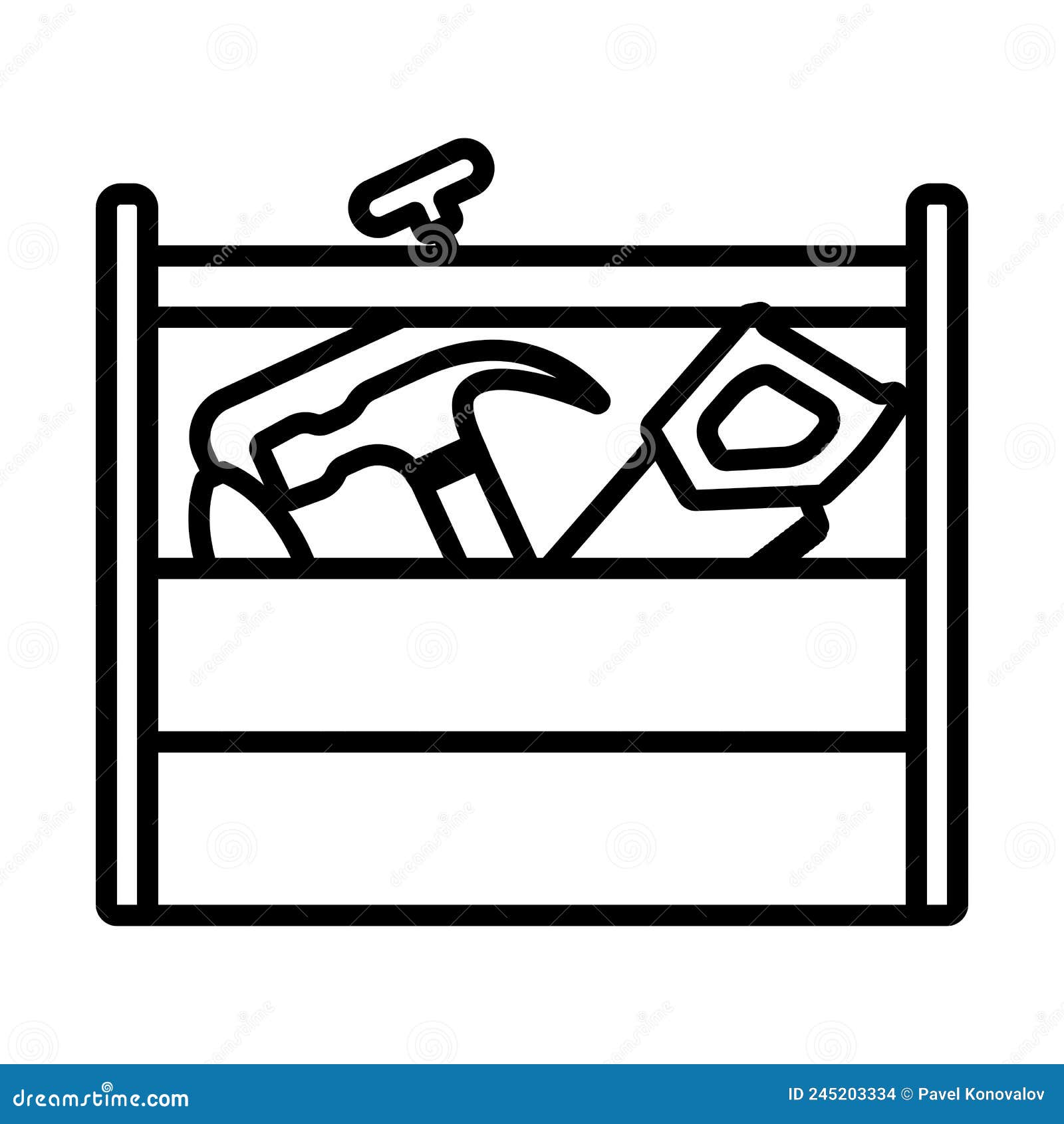 Retro Tool Box Icon stock vector. Illustration of eps10 - 245203334