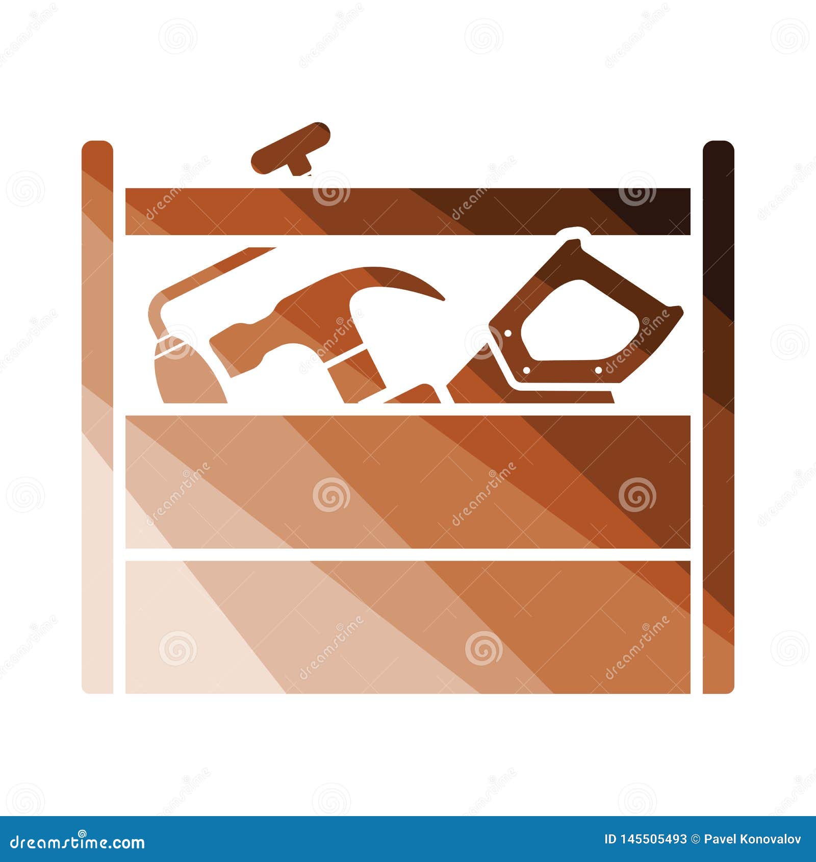 Retro tool box icon stock vector. Illustration of collection - 145505493