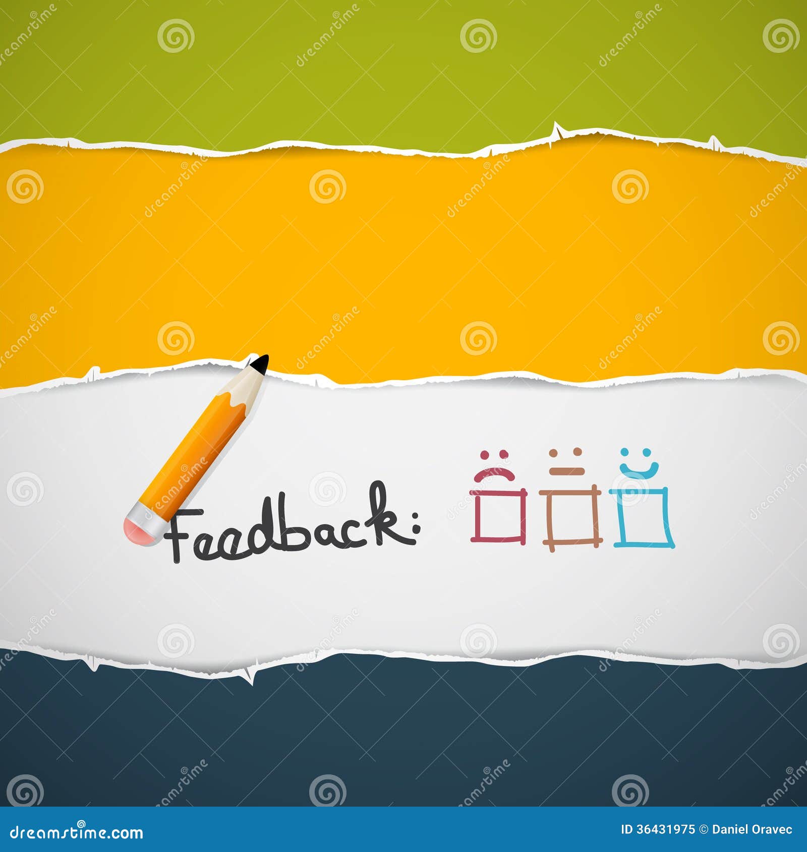 Retro Torn Paper. Feedback Background. Stock Vector - Illustration of ...