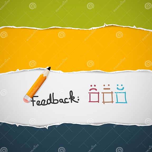 Retro Torn Paper. Feedback Background. Stock Vector - Illustration of ...