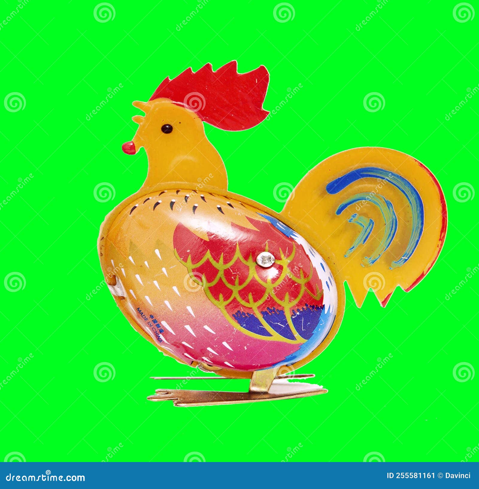 Retro Toy Chicken Cut Out Green Screen Stock Image - Image of antique ...