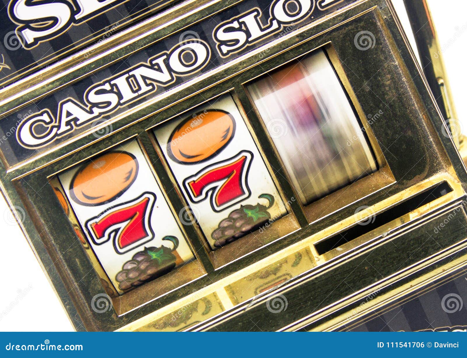 Retro Toy Slot Machine Spinning Stock Photo - Image of business, cherry ...