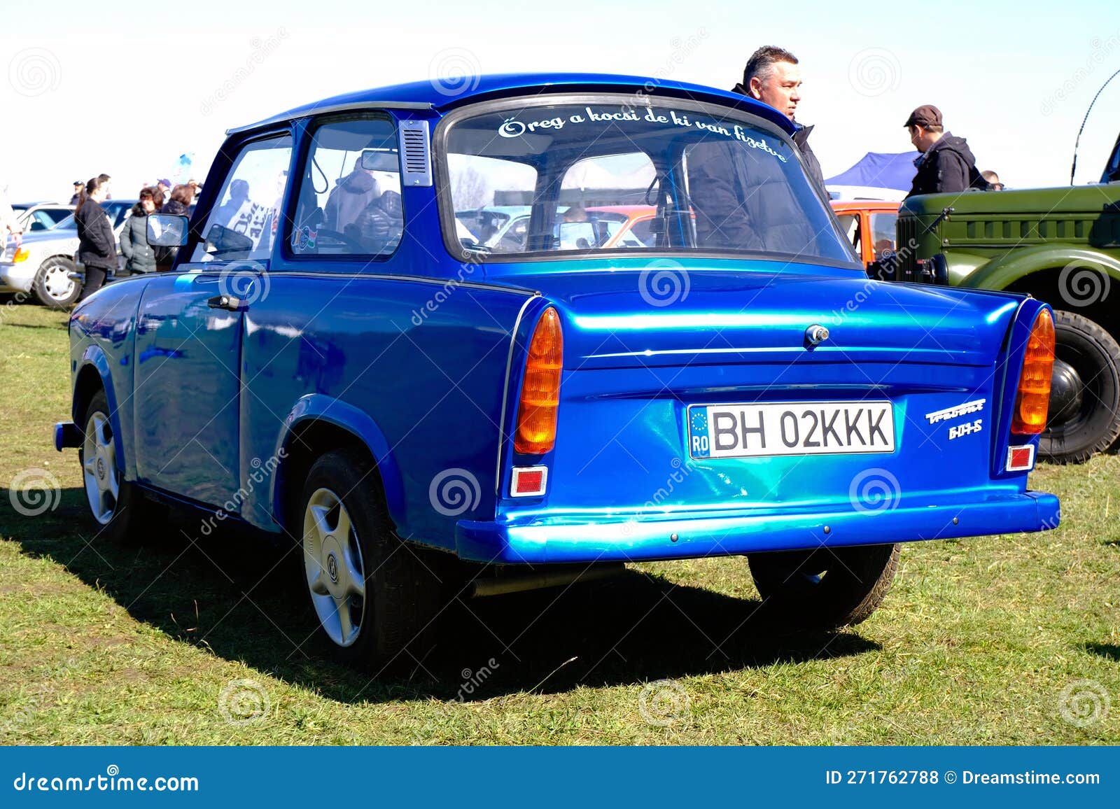 Retro Trabant Car editorial stock photo. Image of meeting - 271762788