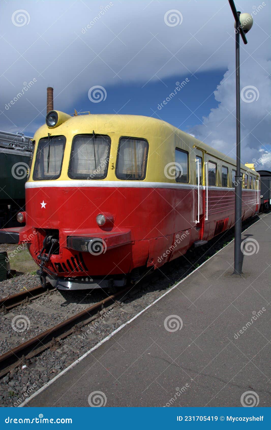 Retro train stock image. Image of track, vehicle, train - 231705419