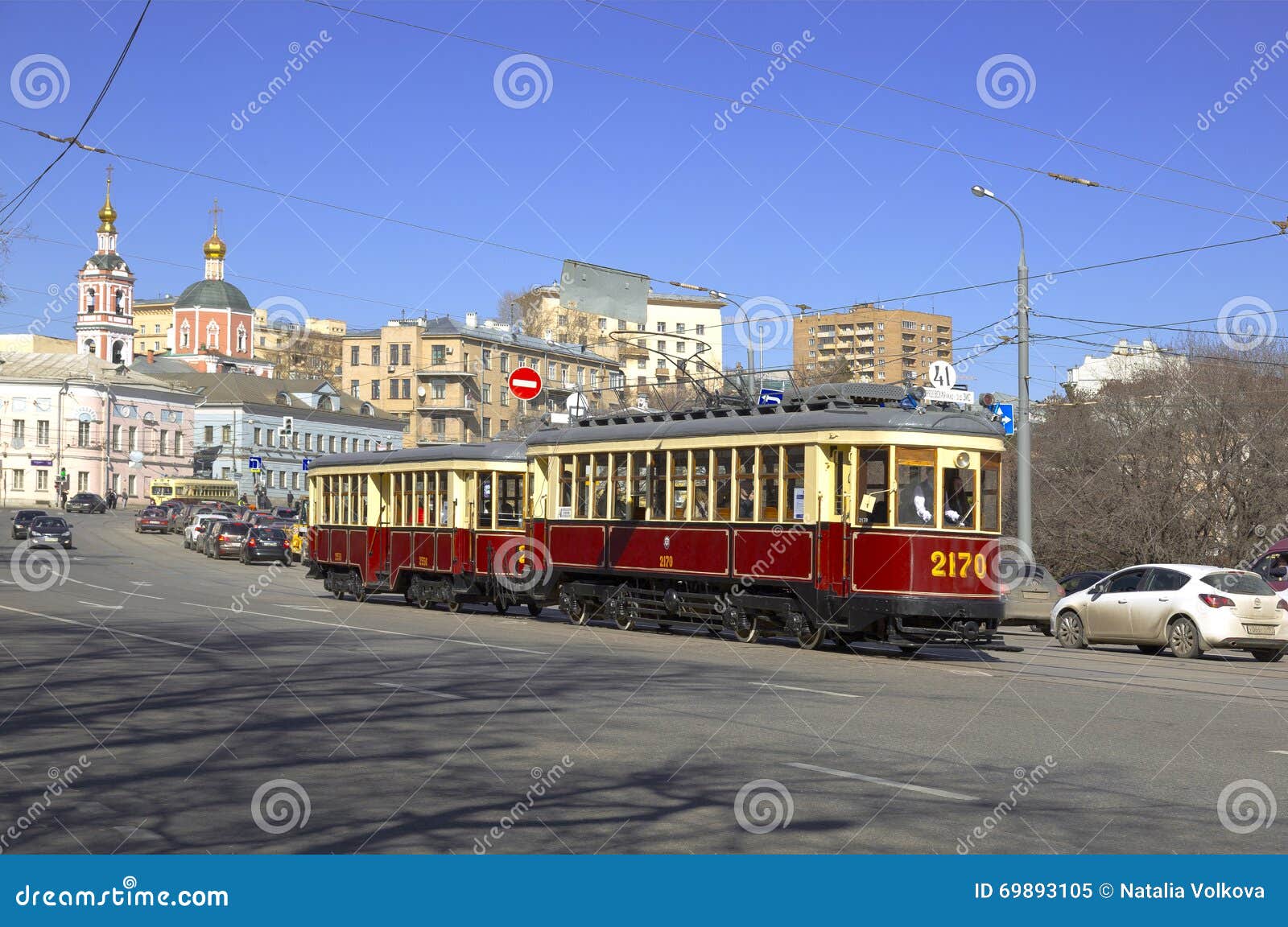 The Retro Trams on the Parade of Trams in Moscow Editorial Image ...