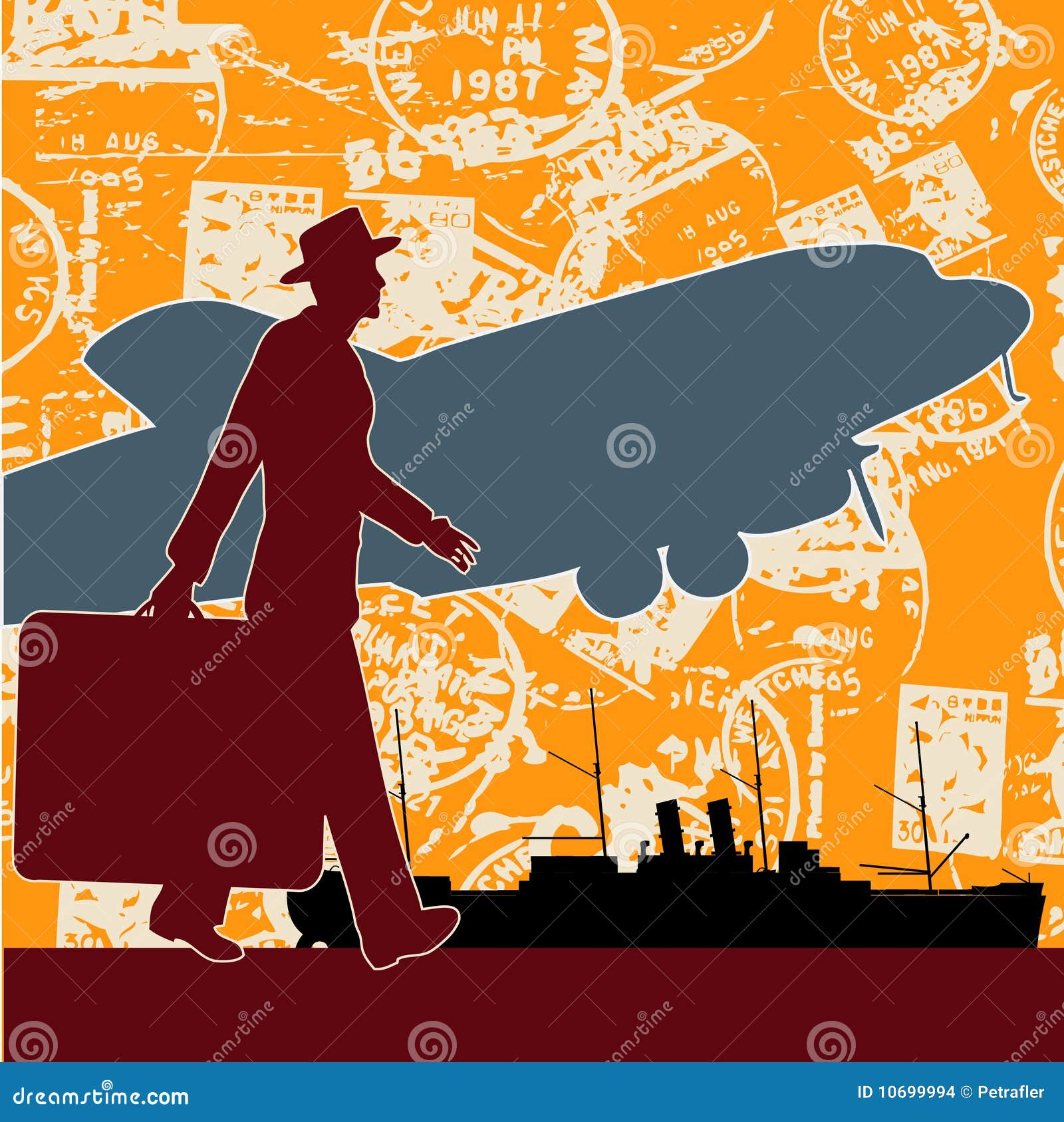 Retro Travel stock vector. Illustration of flyer, element - 10699994