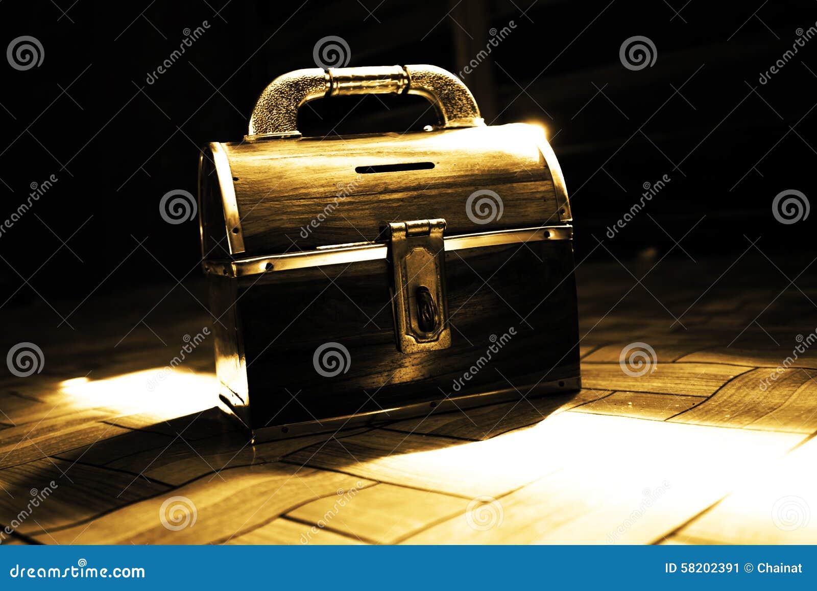 Retro Treasure Chest stock image. Image of container - 58202391