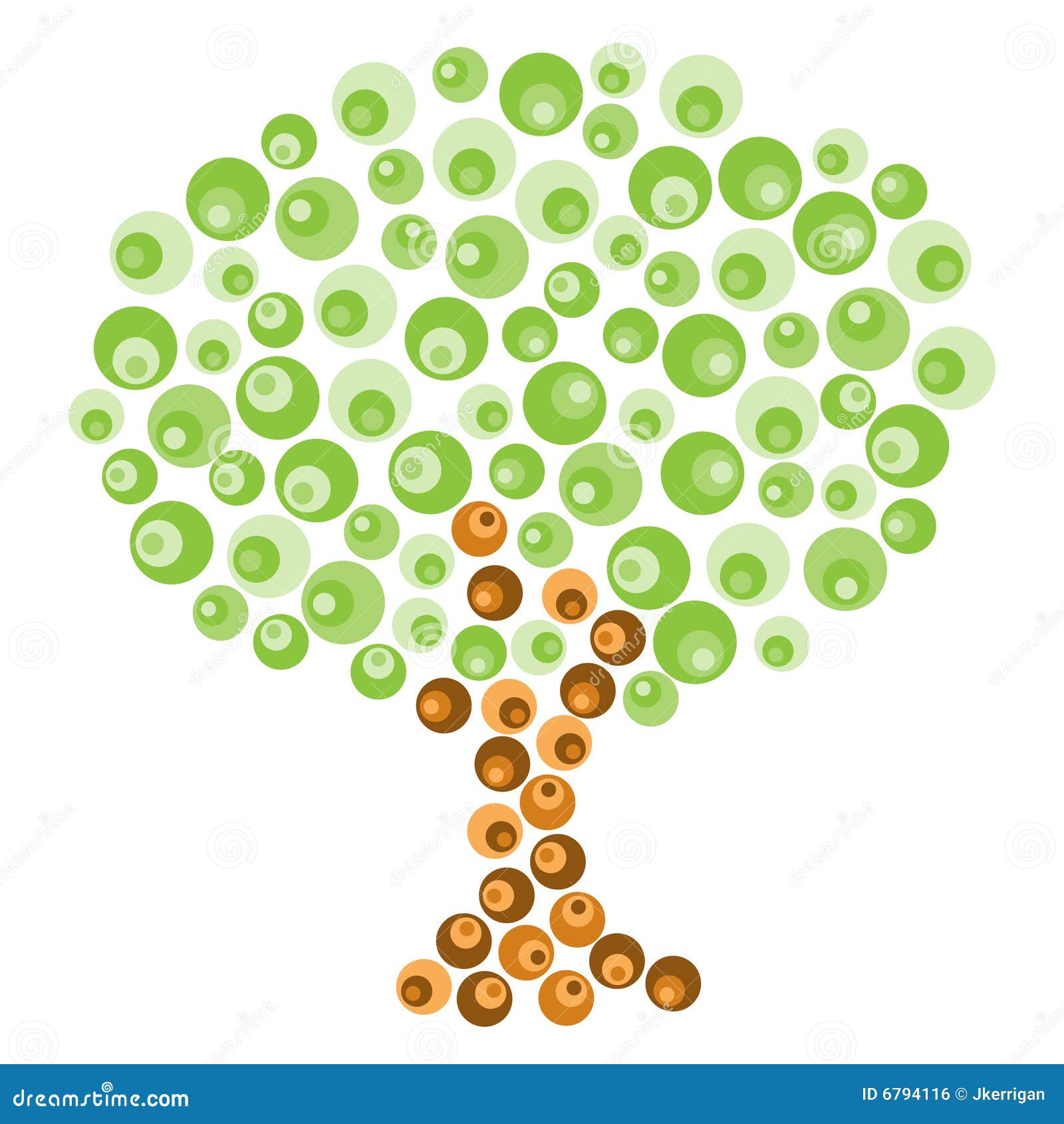 Retro Tree stock vector. Illustration of circles, hippie - 6794116