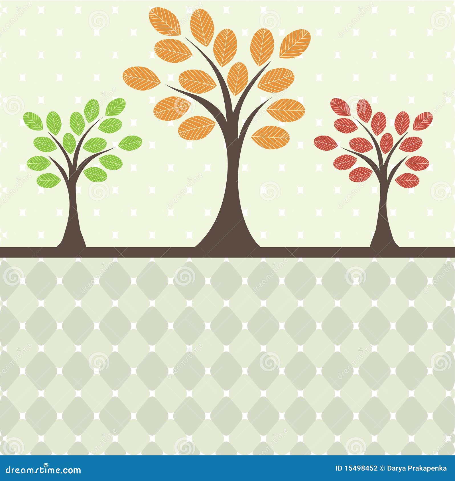 Retro Tree Banner Design Vector Illustration | CartoonDealer.com #49878334