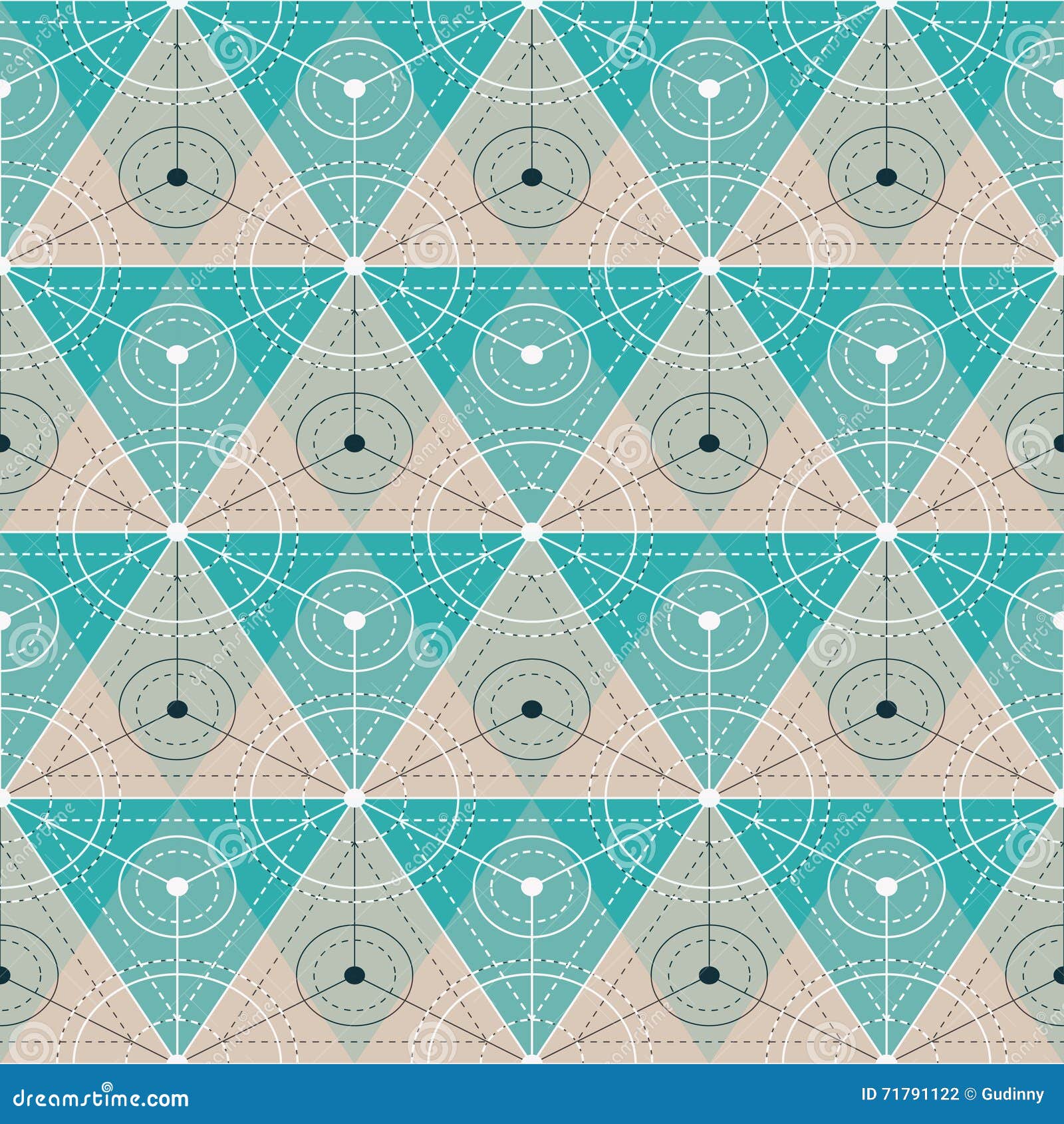 Retro Triangle Seamleess Pattern Stock Vector - Illustration of file ...