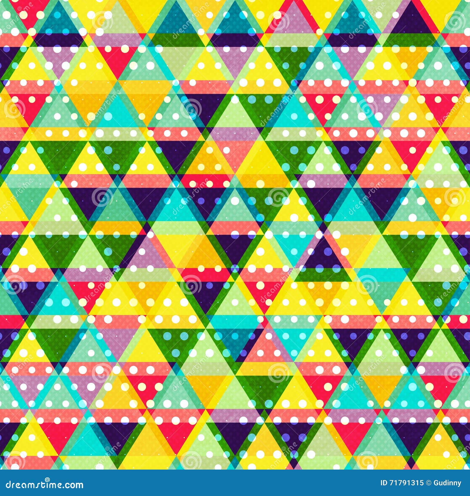 Retro Triangle Seamless with Grunge Effect. Stock Illustration ...